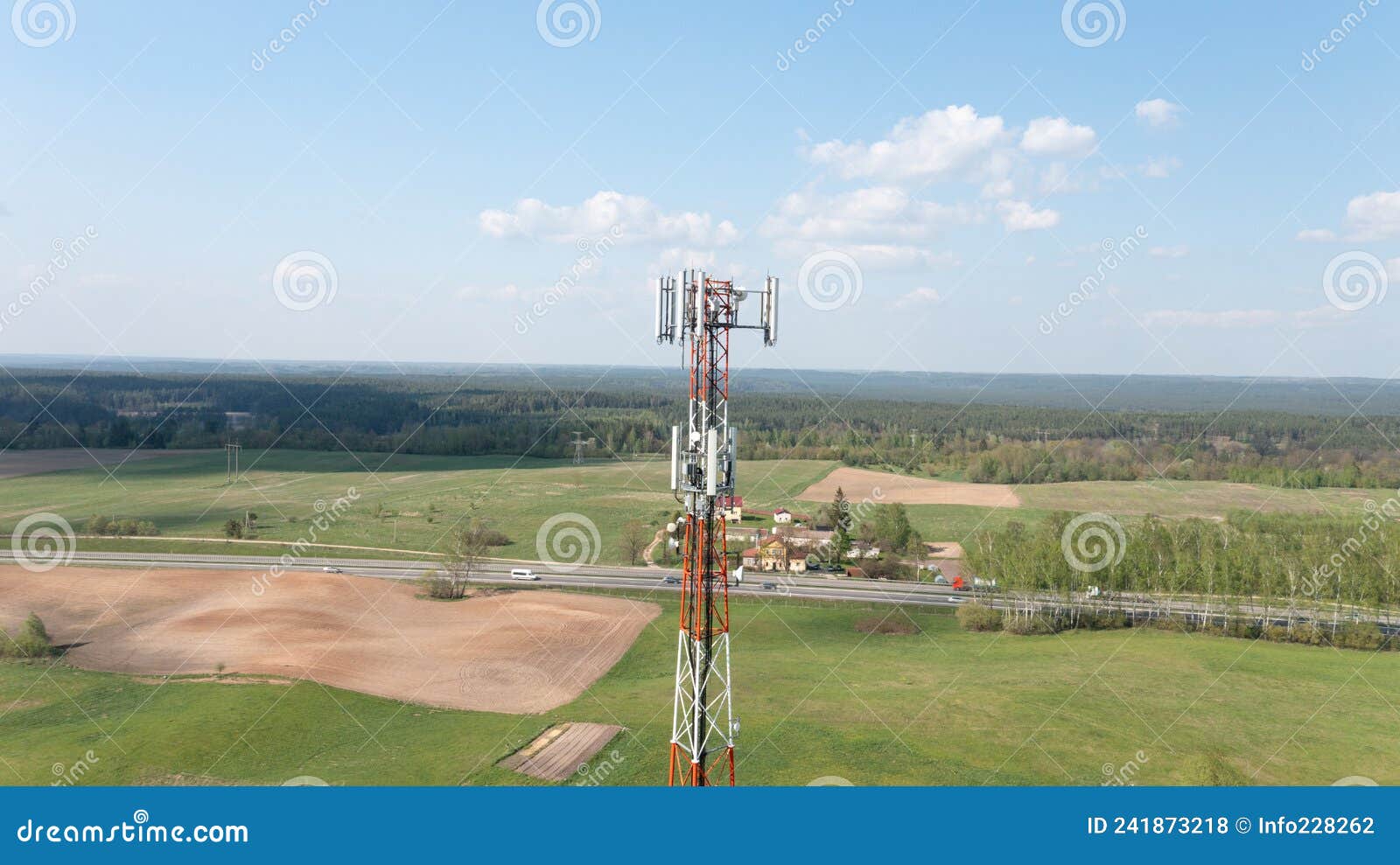 GSM Mobile Cell Broadband Tower Stock Photo - Image of frequency ...