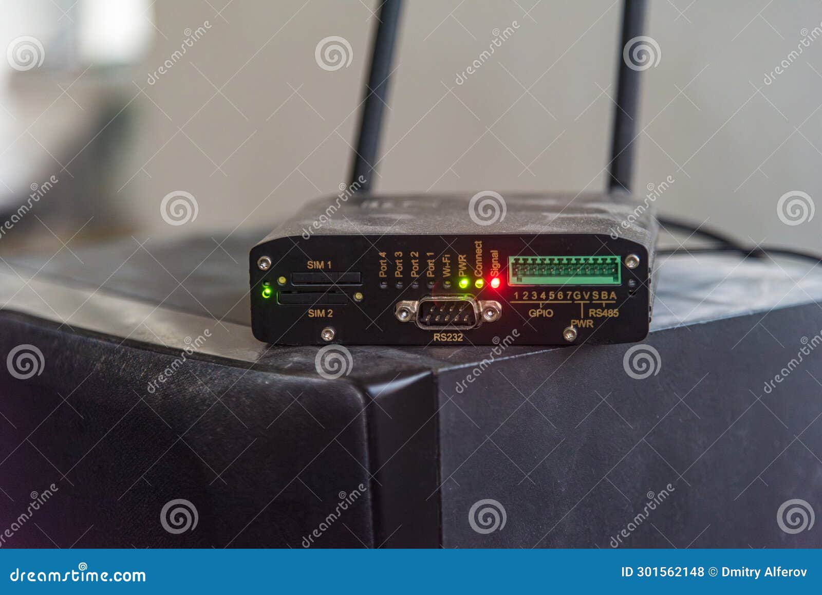 GSM Modem and Router in the Building Where the Construction is Going on ...