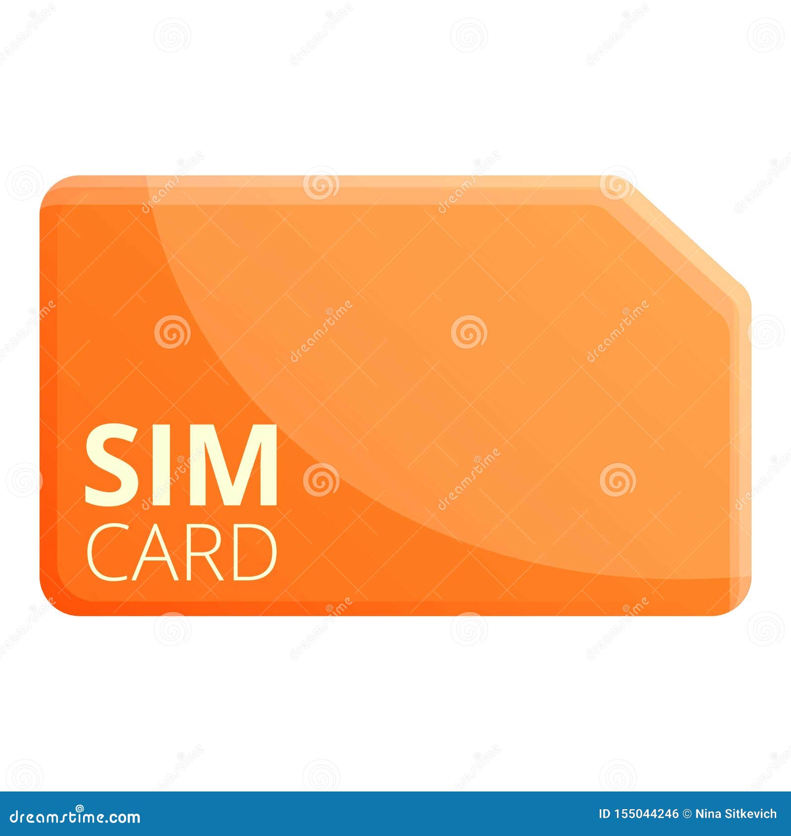 Gsm Sim Card Icon, Cartoon Style Stock Vector - Illustration of ...