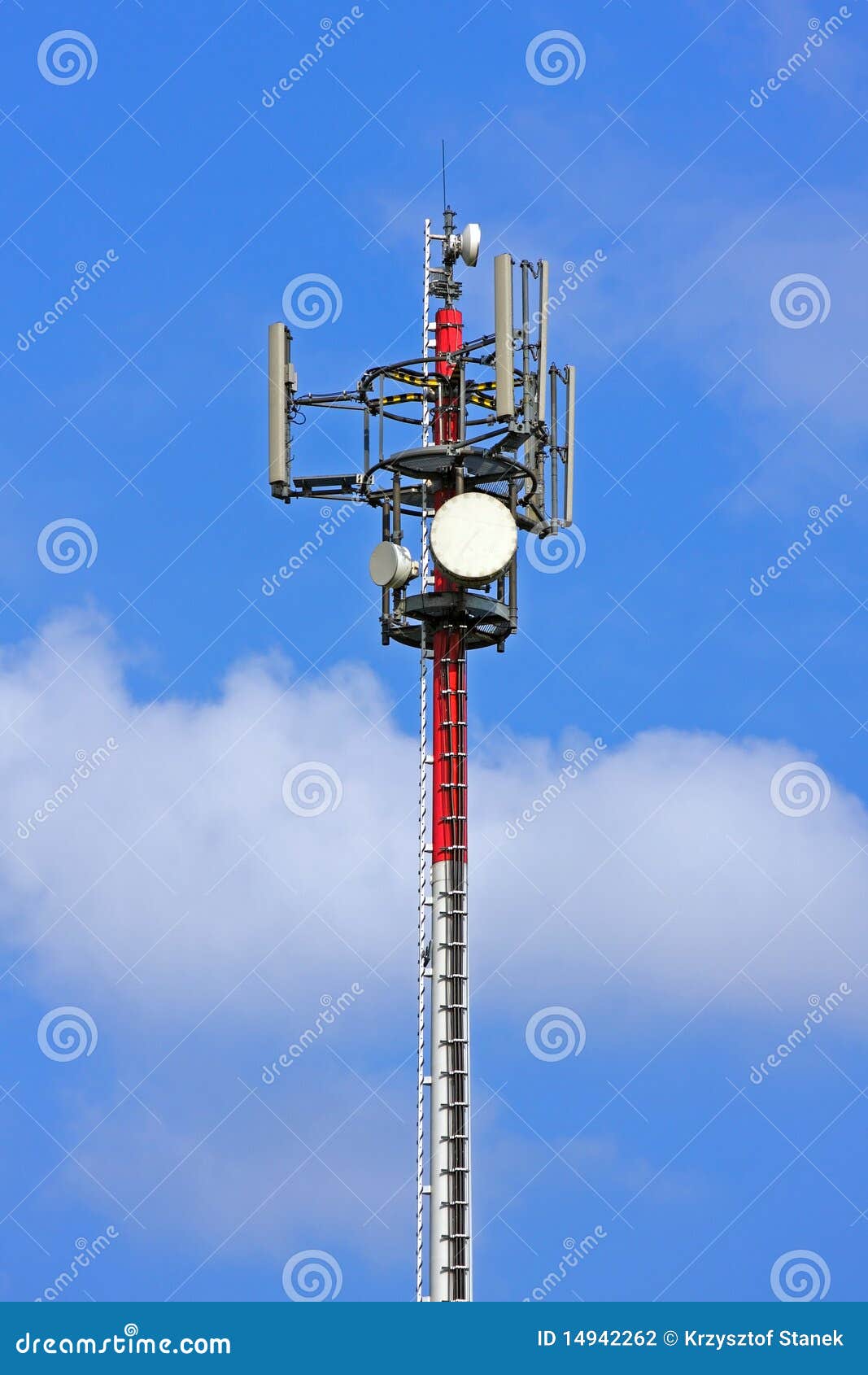 Gsm Telecommunication Tower Stock Photo - Image of repeater, elecetric ...