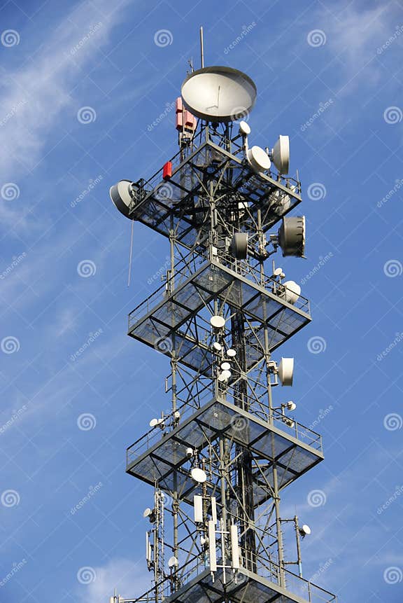 GSM tower stock image. Image of aerial, tower, relay - 15411319