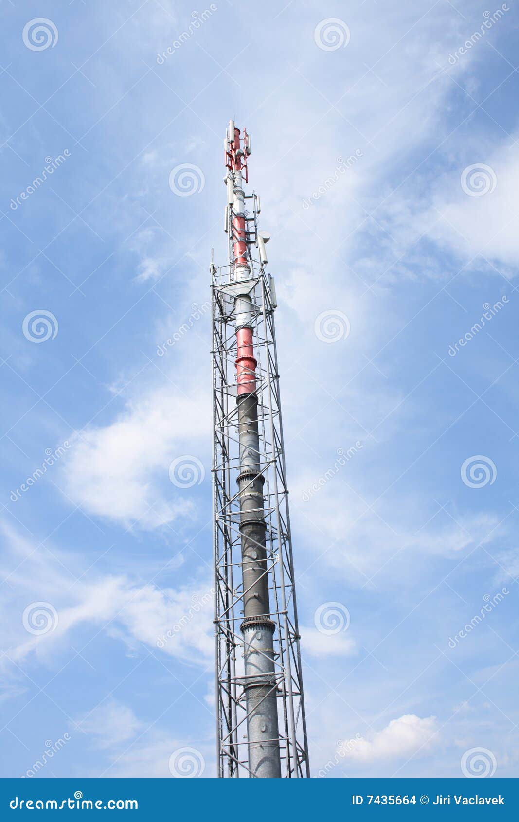 Gsm tower stock photo. Image of engineering, network, station - 7435664
