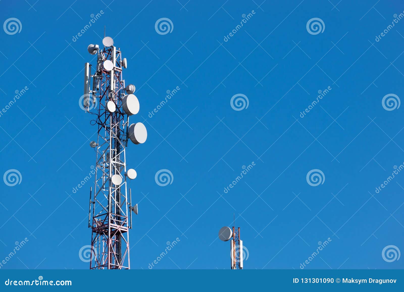 GSM tower with aerials stock photo. Image of cellular - 131301090