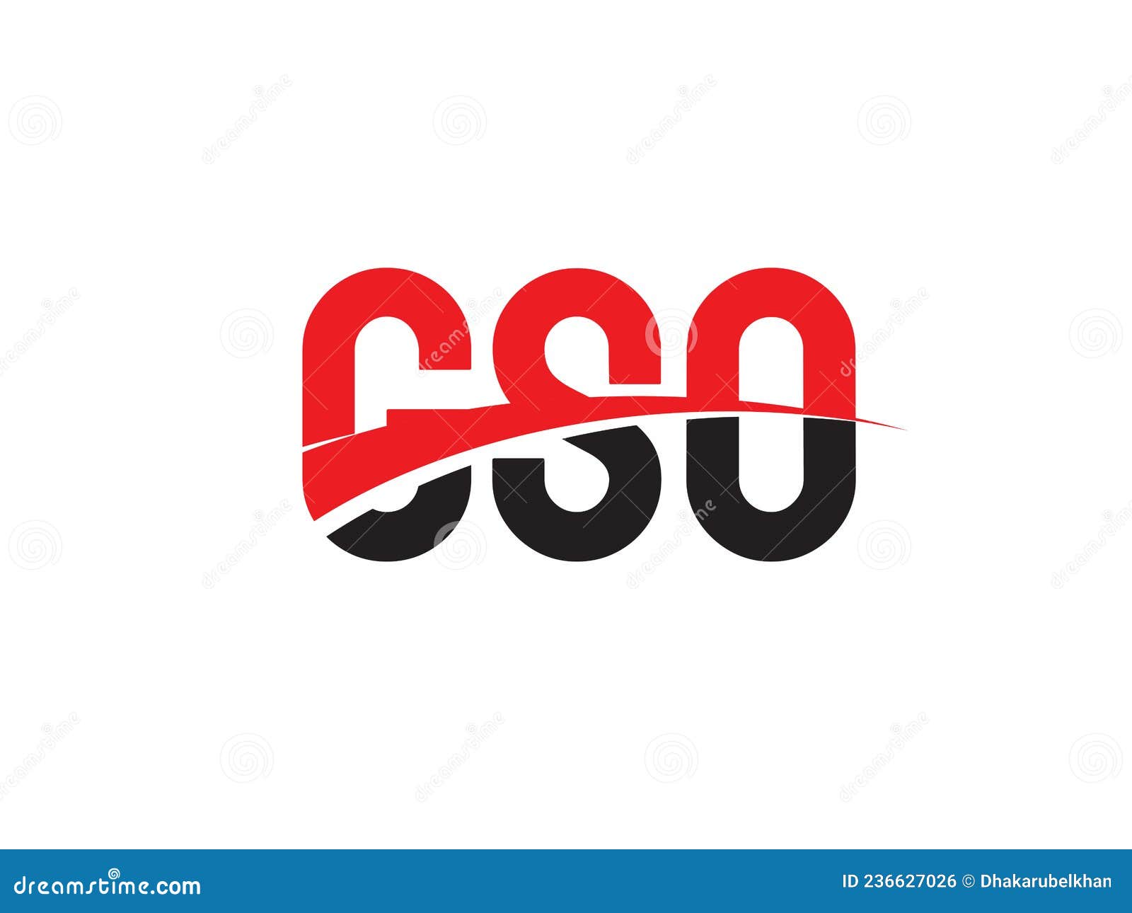 GSO Letter Initial Logo Design Vector Illustration Stock Vector ...