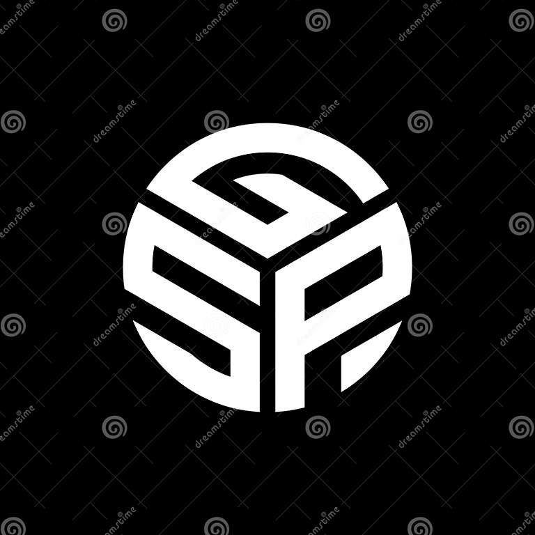 GSP Letter Logo Design on Black Background. GSP Creative Initials ...
