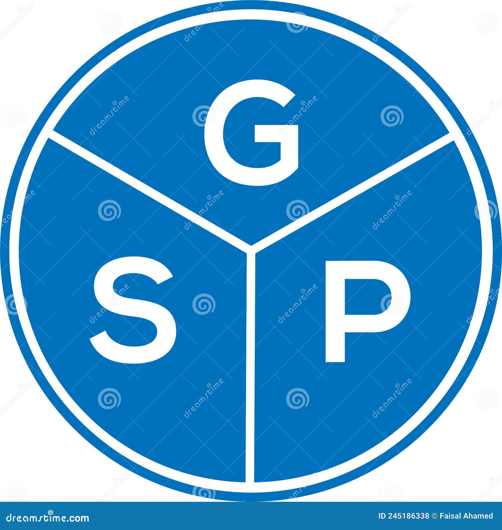 GSP Letter Logo Design on White Background. GSP Creative Circle Letter ...