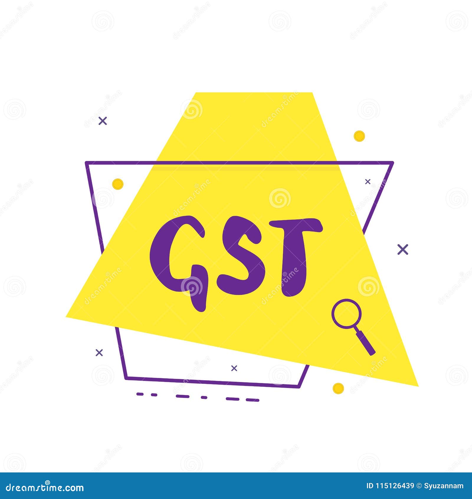 GST Card. Vector Illustration. Stock Vector - Illustration of banner ...