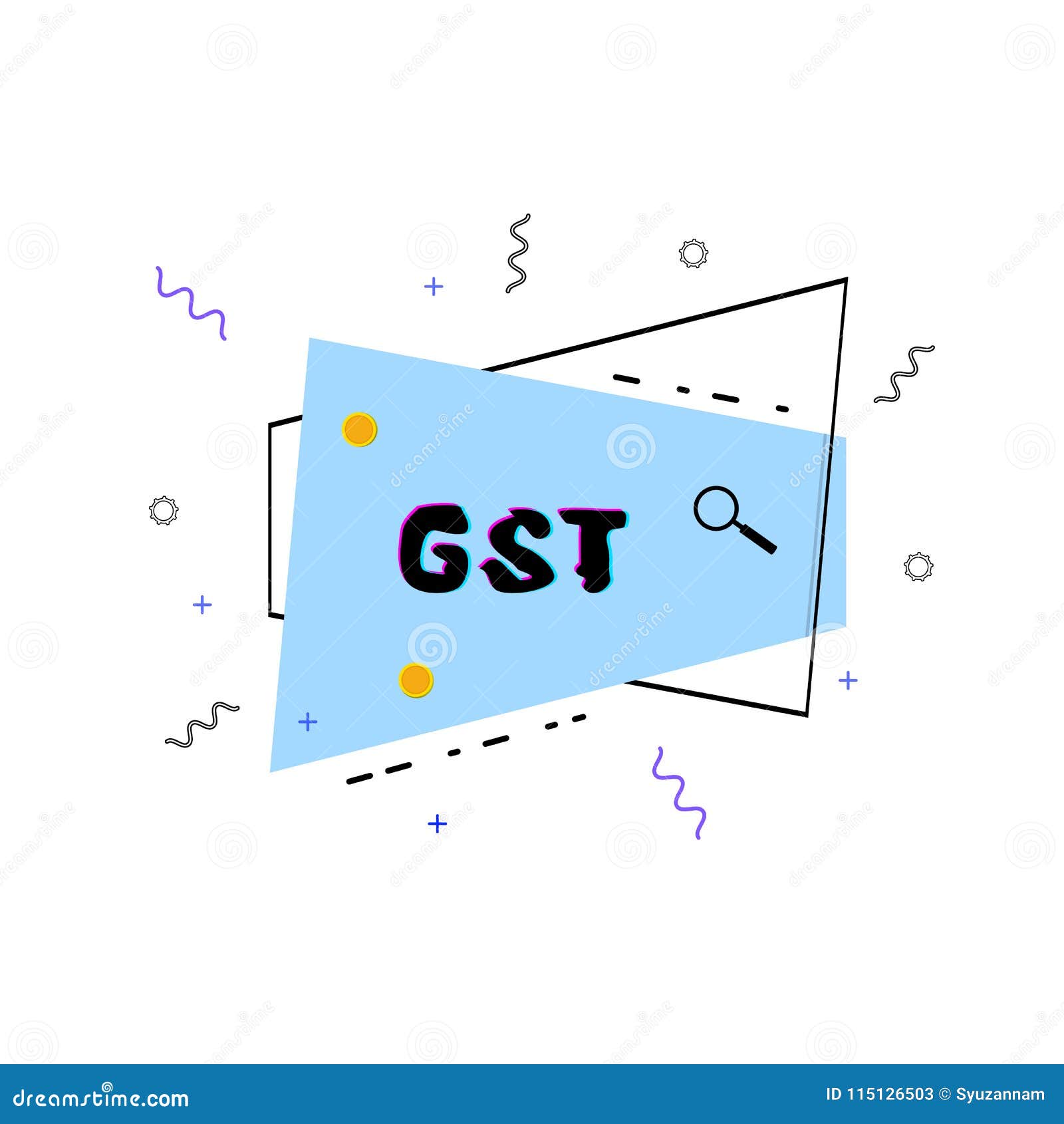 GST Card Isolated. Vector Illustration. Stock Vector - Illustration of ...