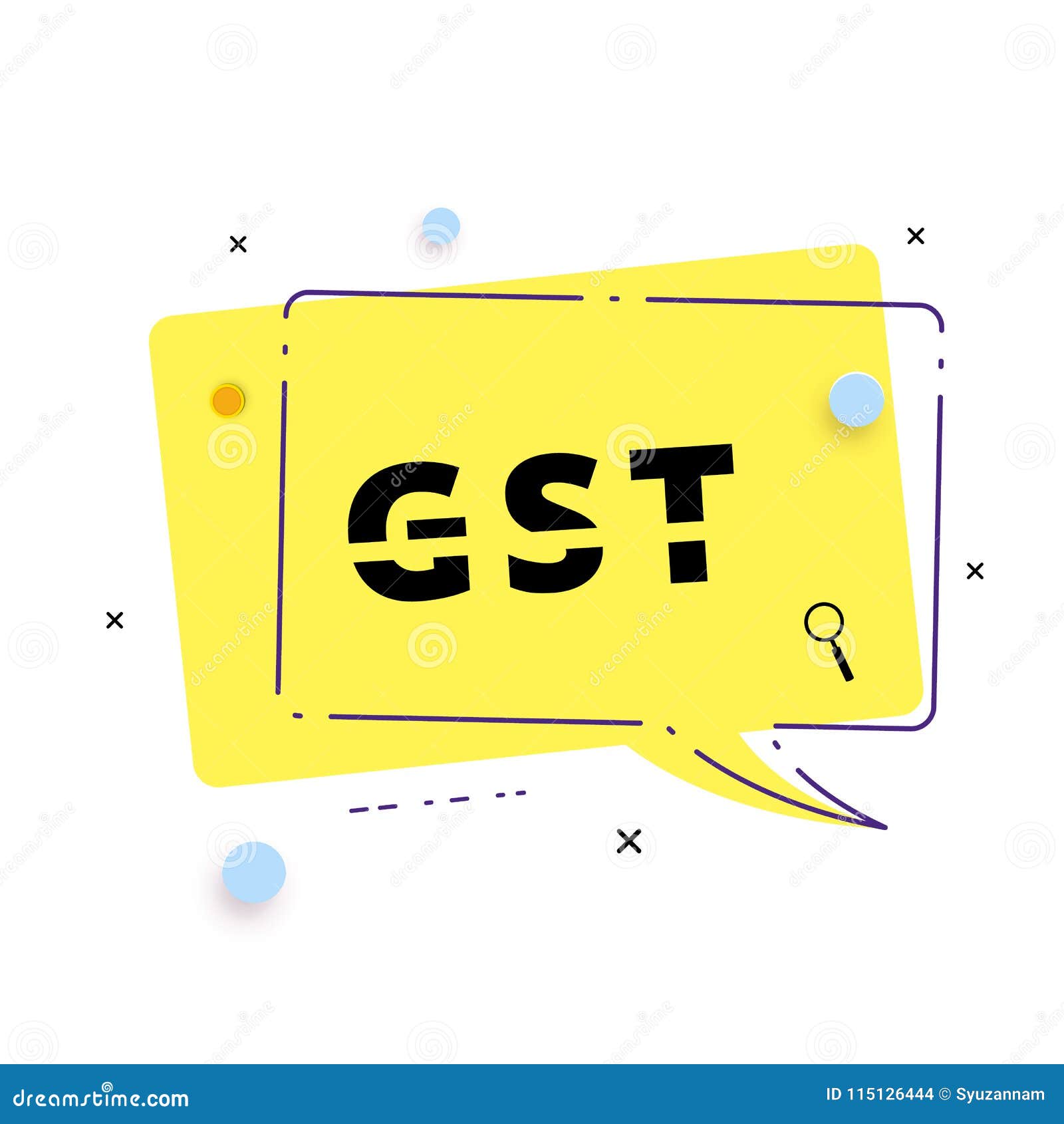 GST Card. Vector Illustration. Stock Vector - Illustration of banner ...