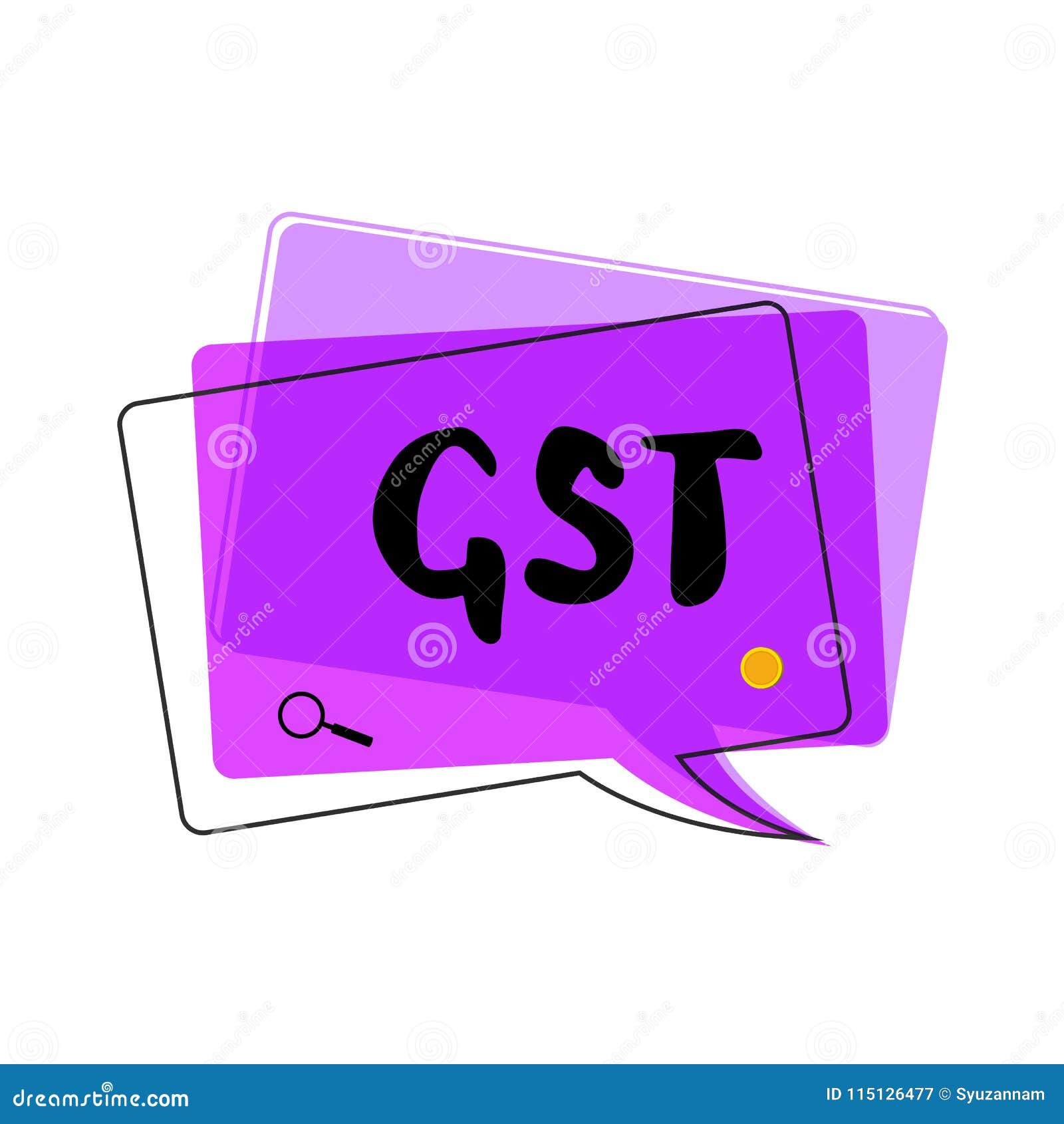 GST Card. Vector Illustration. Stock Vector - Illustration of finance ...