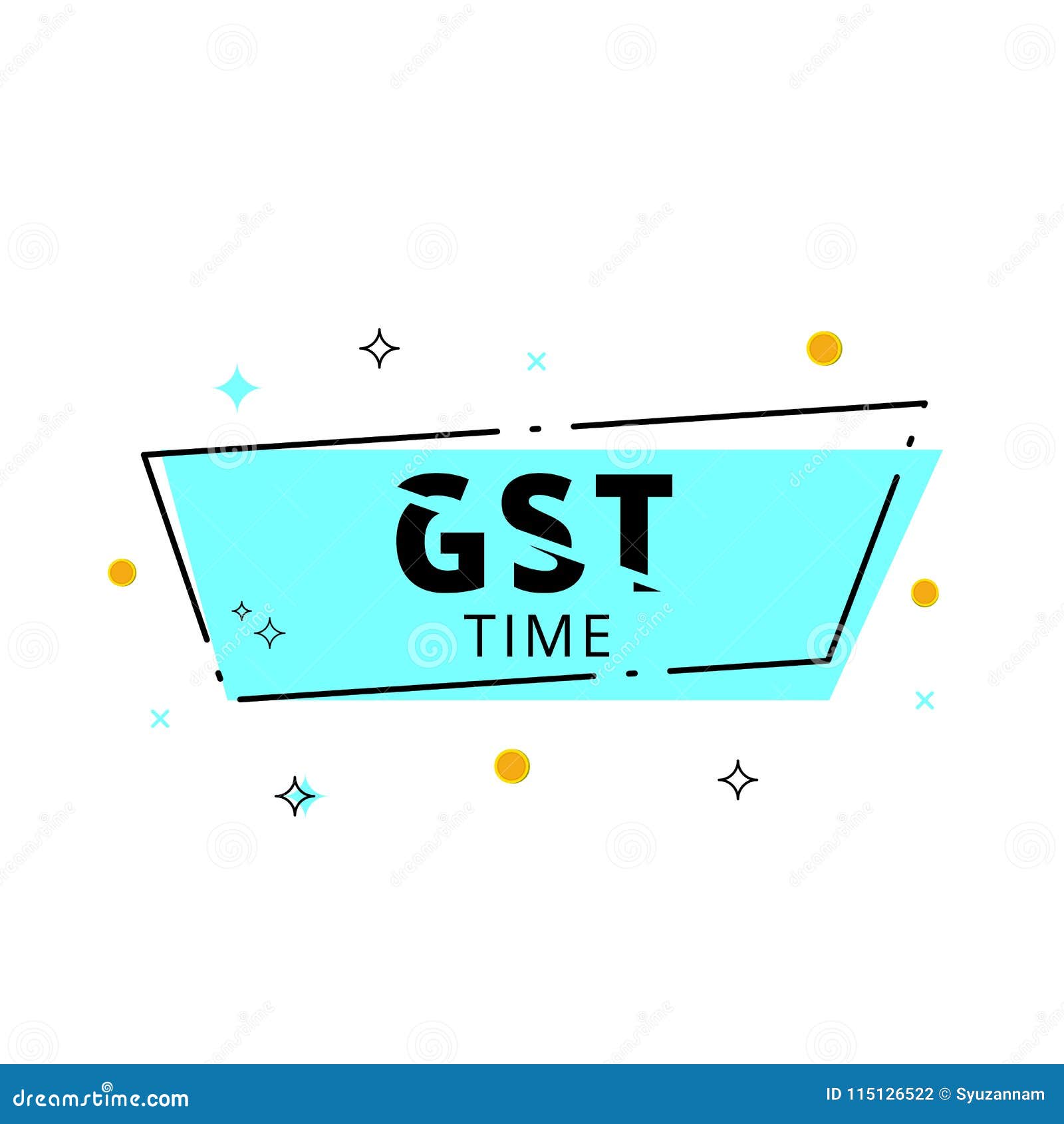 GST Card. Vector Illustration. Stock Vector - Illustration of graphic ...