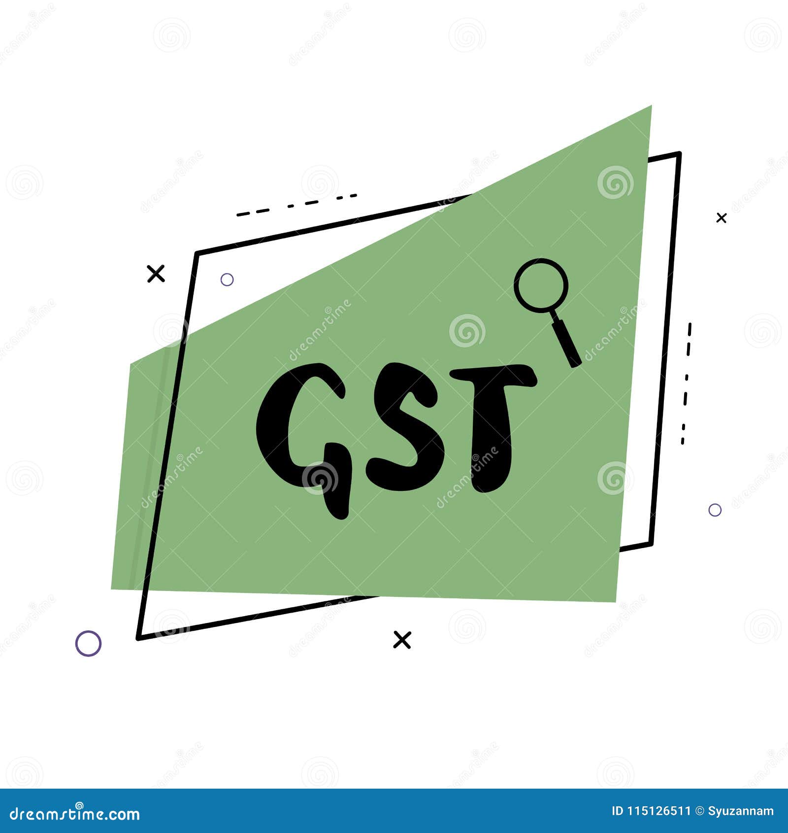 GST Card. Vector Illustration. Stock Vector - Illustration of icon ...