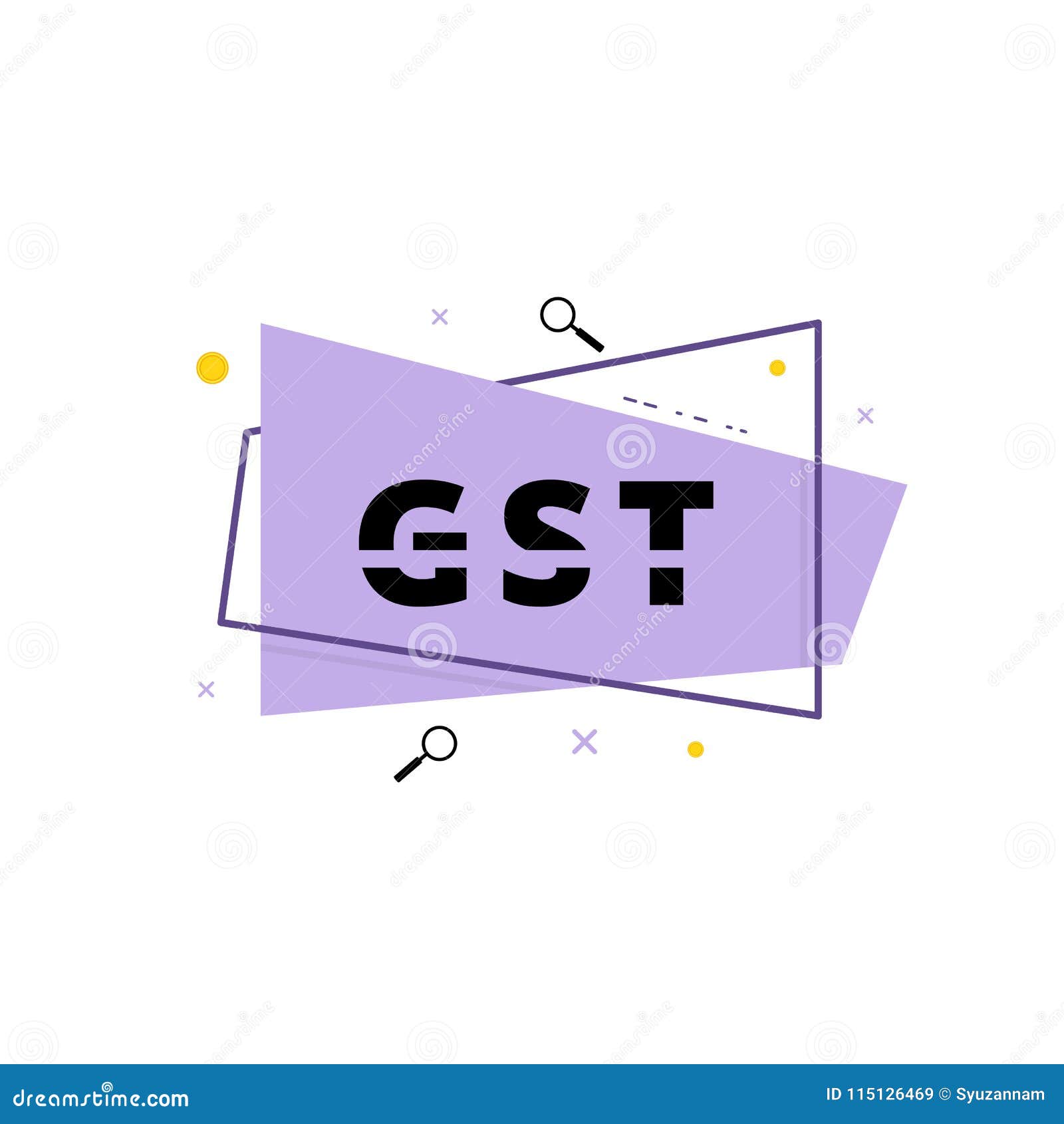 GST Card. Vector Illustration. Stock Vector - Illustration of earning ...