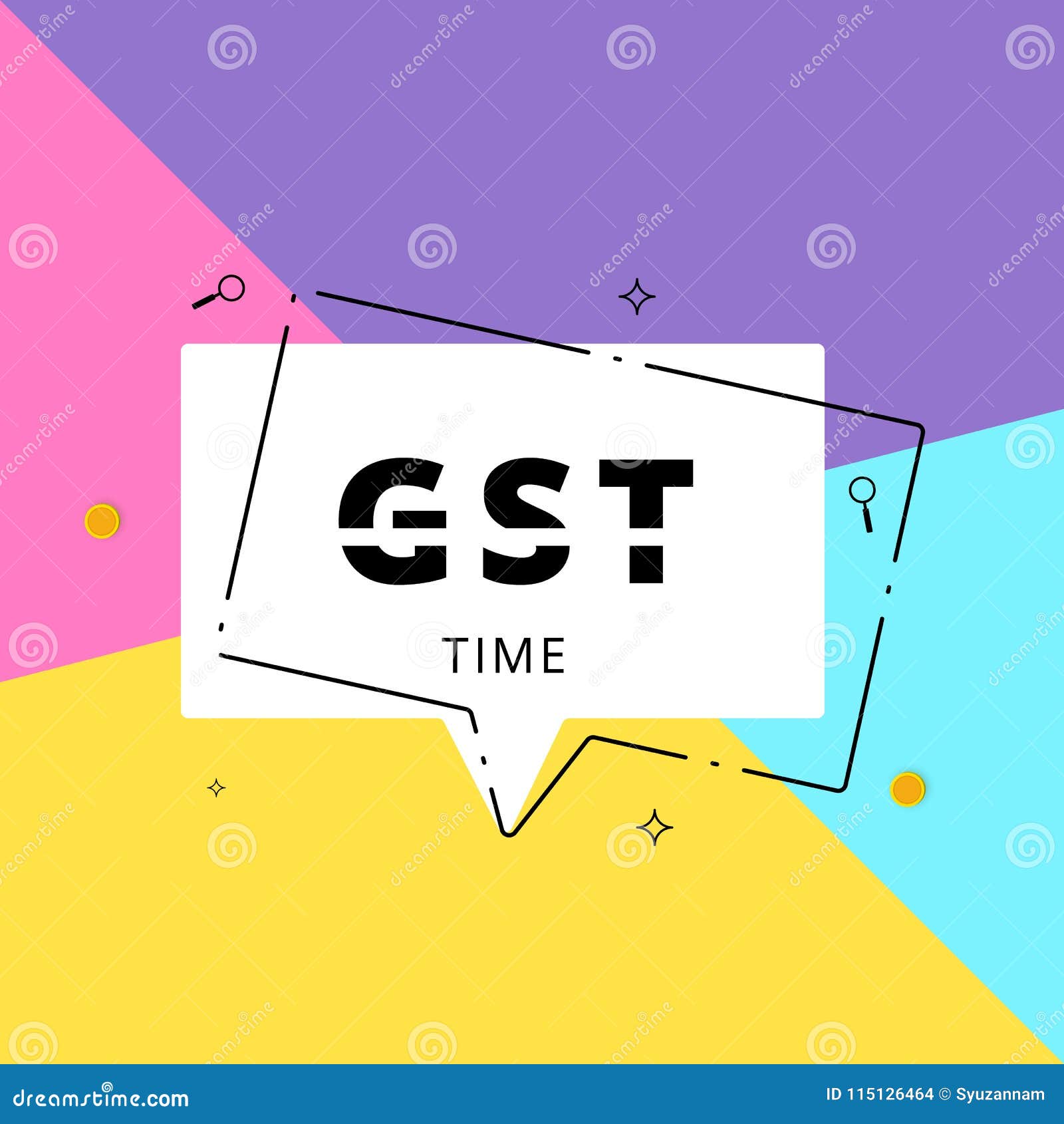 GST Card. Vector Illustration. Stock Vector - Illustration of money ...