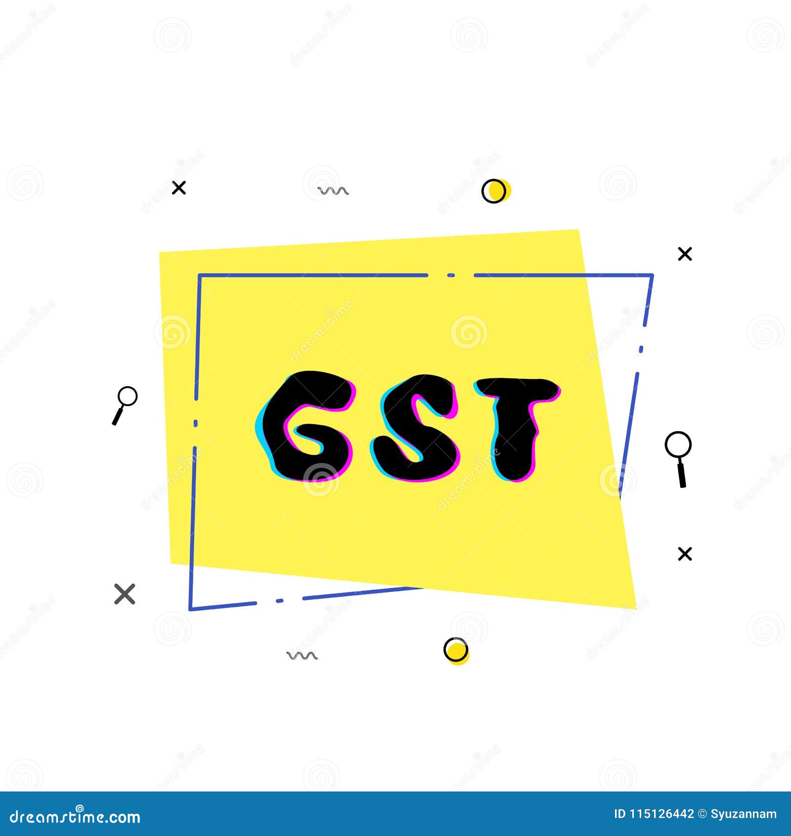 GST Card. Vector Illustration. Stock Vector - Illustration of earning ...