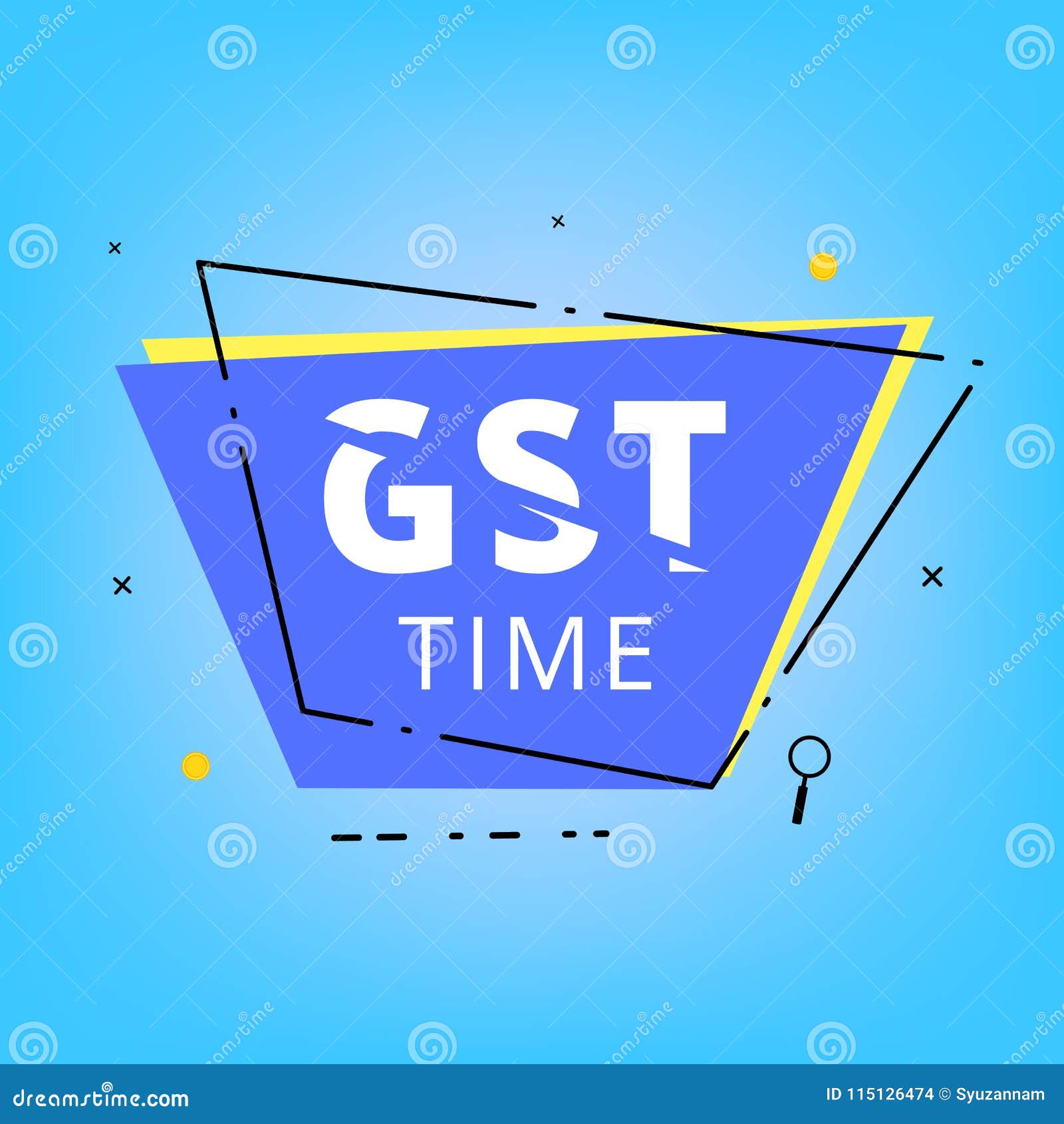 GST Card. Vector Illustration. Stock Vector - Illustration of banking ...