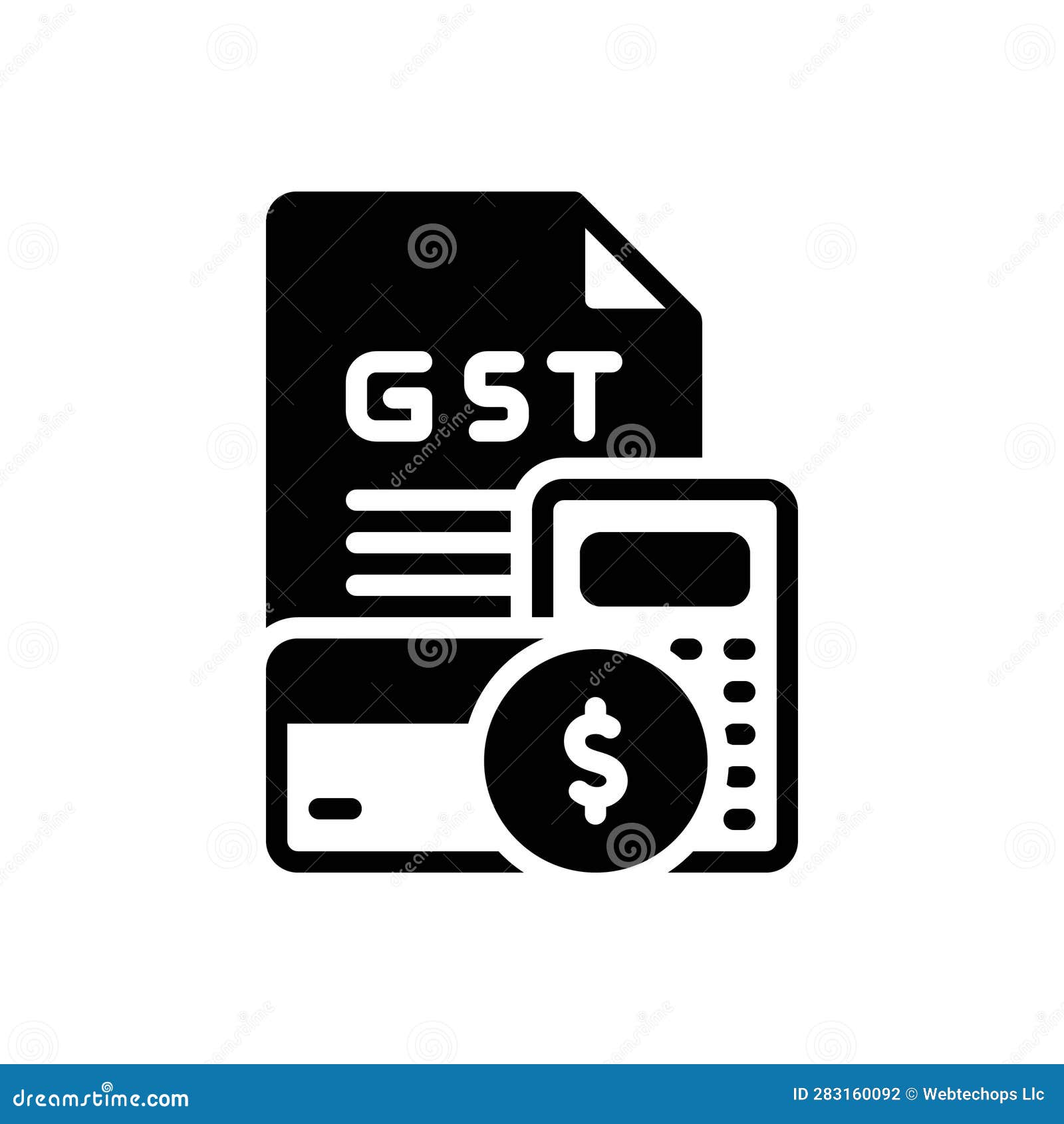 Black Solid Icon for Gst, Card and Money Stock Vector - Illustration of ...