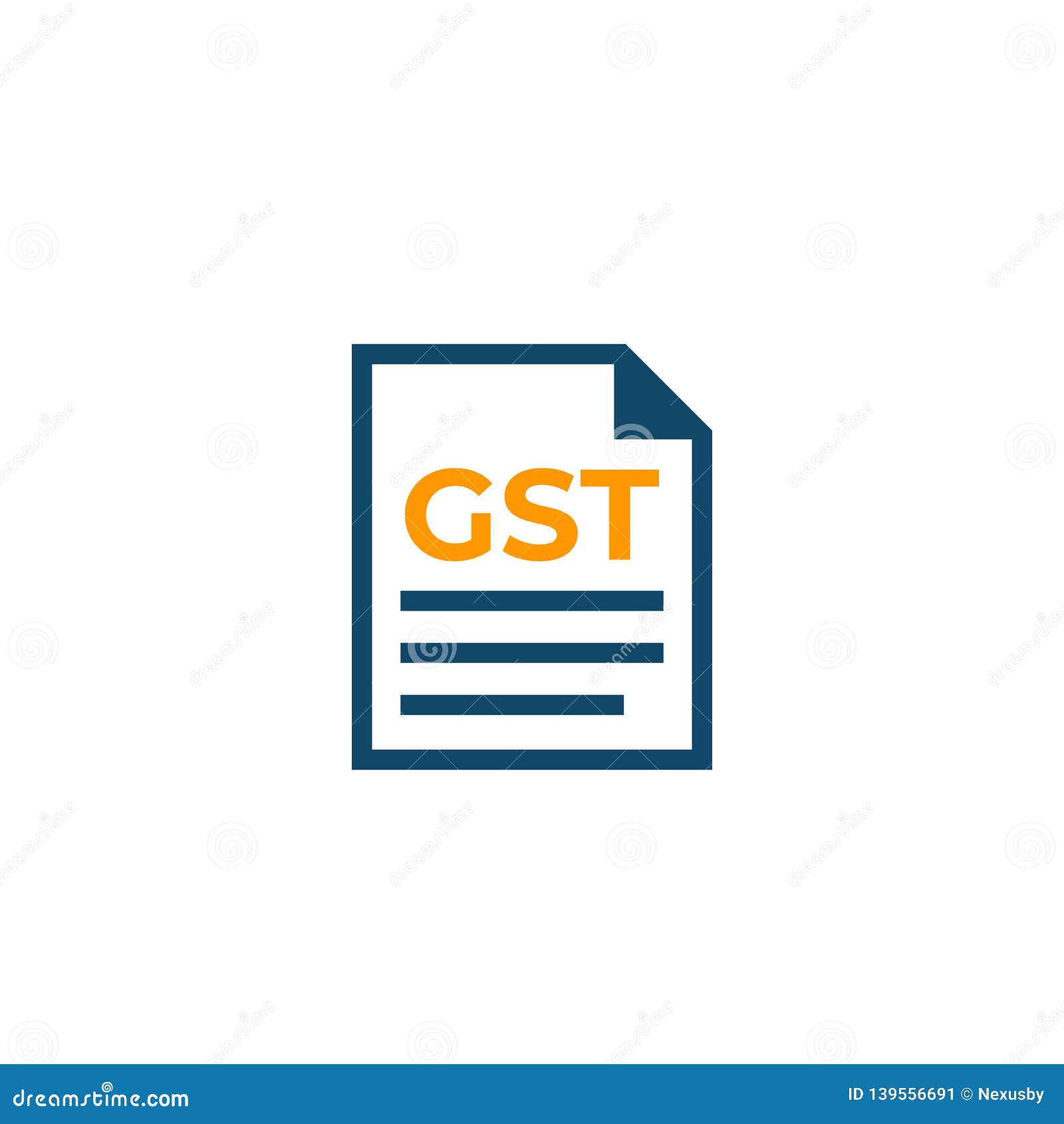 GST vector icon on white stock vector. Illustration of white - 139556691