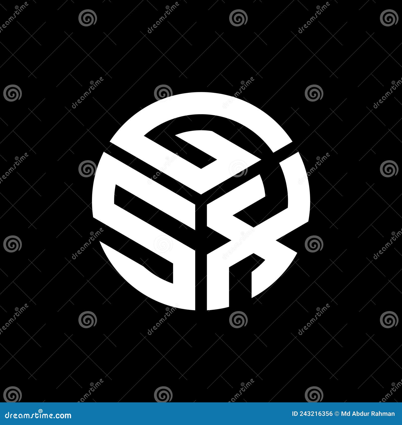 GSX Letter Logo Design On Black Background. GSX Creative Initials ...