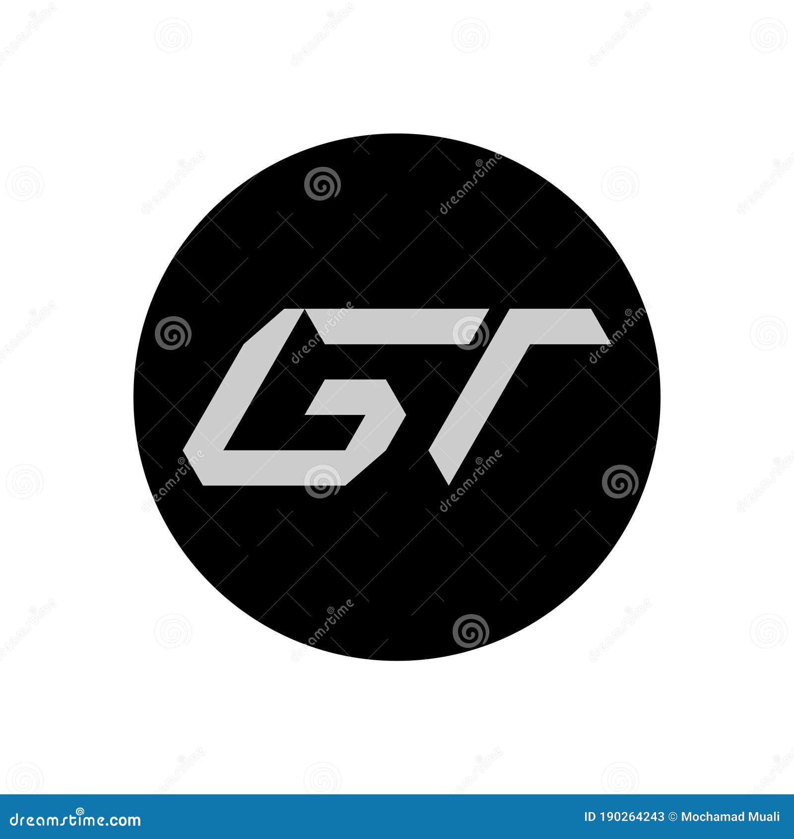 GT Letter Logo Design with Simple Style Stock Vector - Illustration of ...