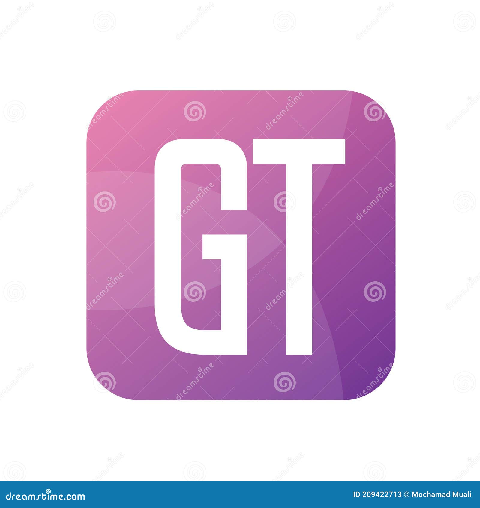 GT Letter Logo Design with Simple Style Stock Illustration ...