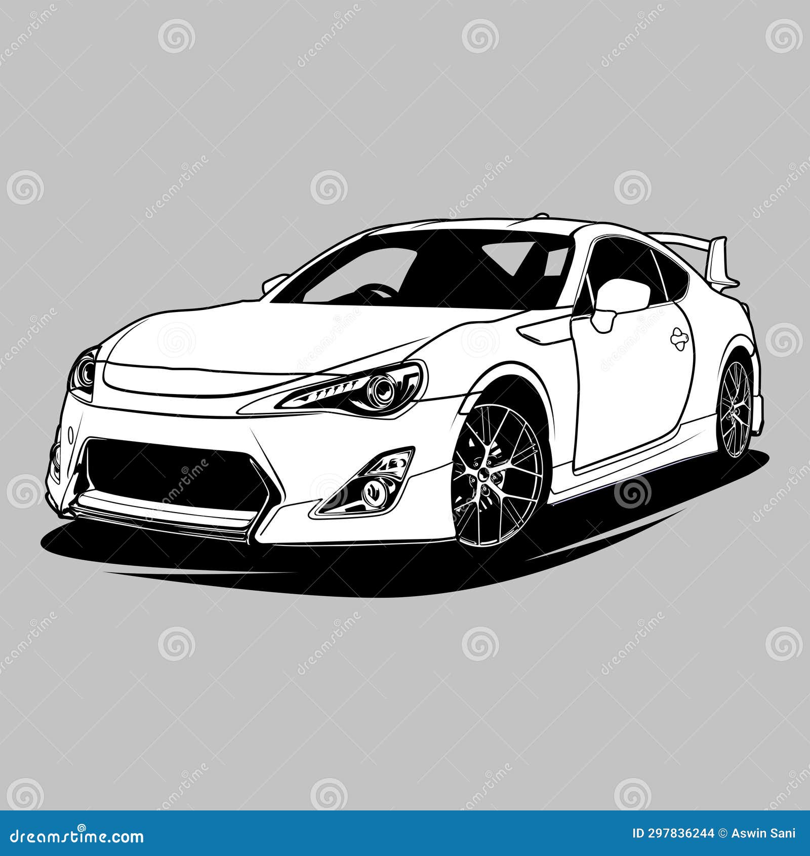 GT 86 Limited Edition stock illustration. Illustration of sticker ...