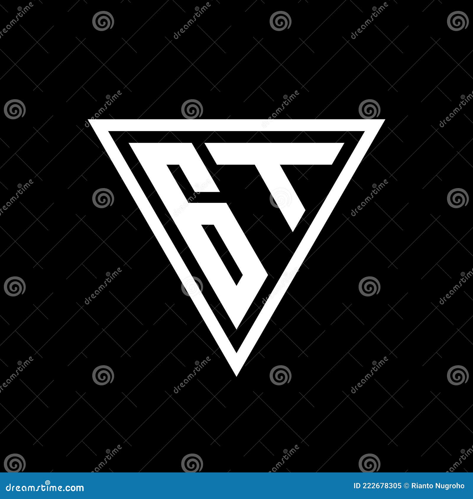 GT Logo Monogram with Triangle Shape Designs Template Stock Vector ...