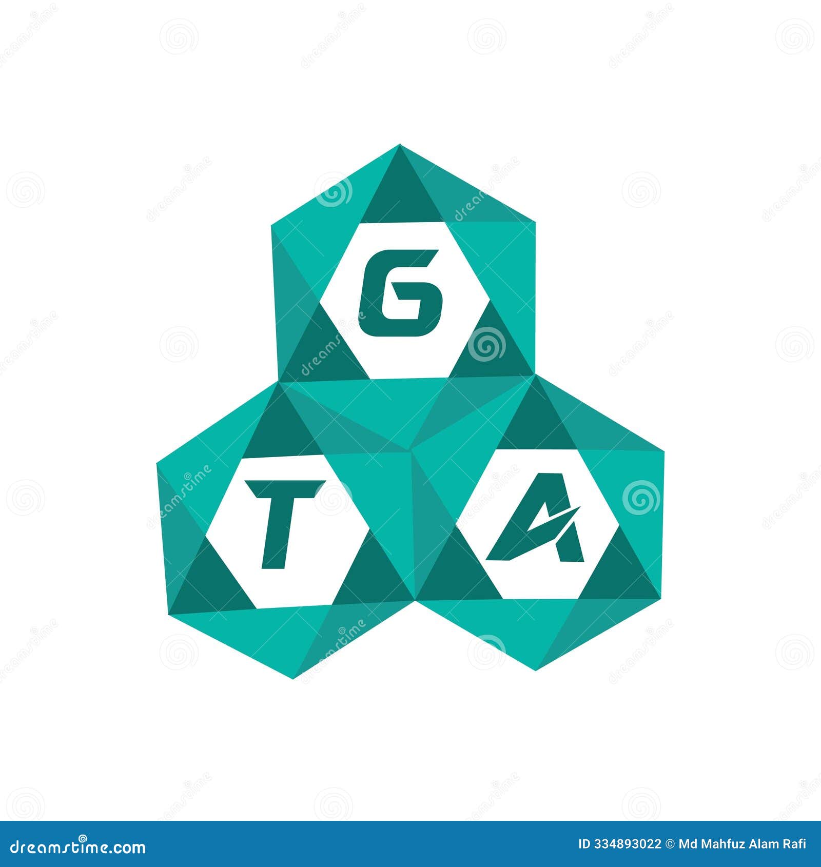 GTA Creative Minimalist Letter Logo. GTA Unique Vector Initials ...