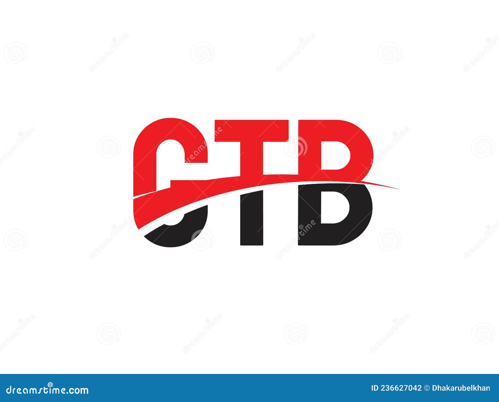 GTB Letter Initial Logo Design Vector Illustration Stock Vector ...