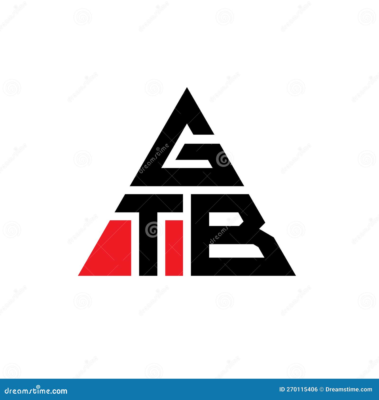 GTB Triangle Letter Logo Design with Triangle Shape. GTB Triangle Logo ...