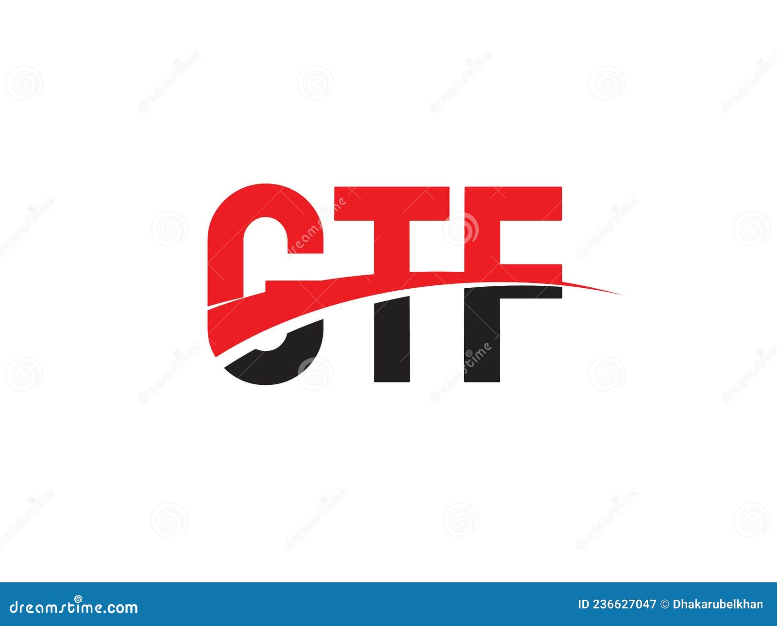 GTF Letter Initial Logo Design Vector Illustration Stock Vector ...