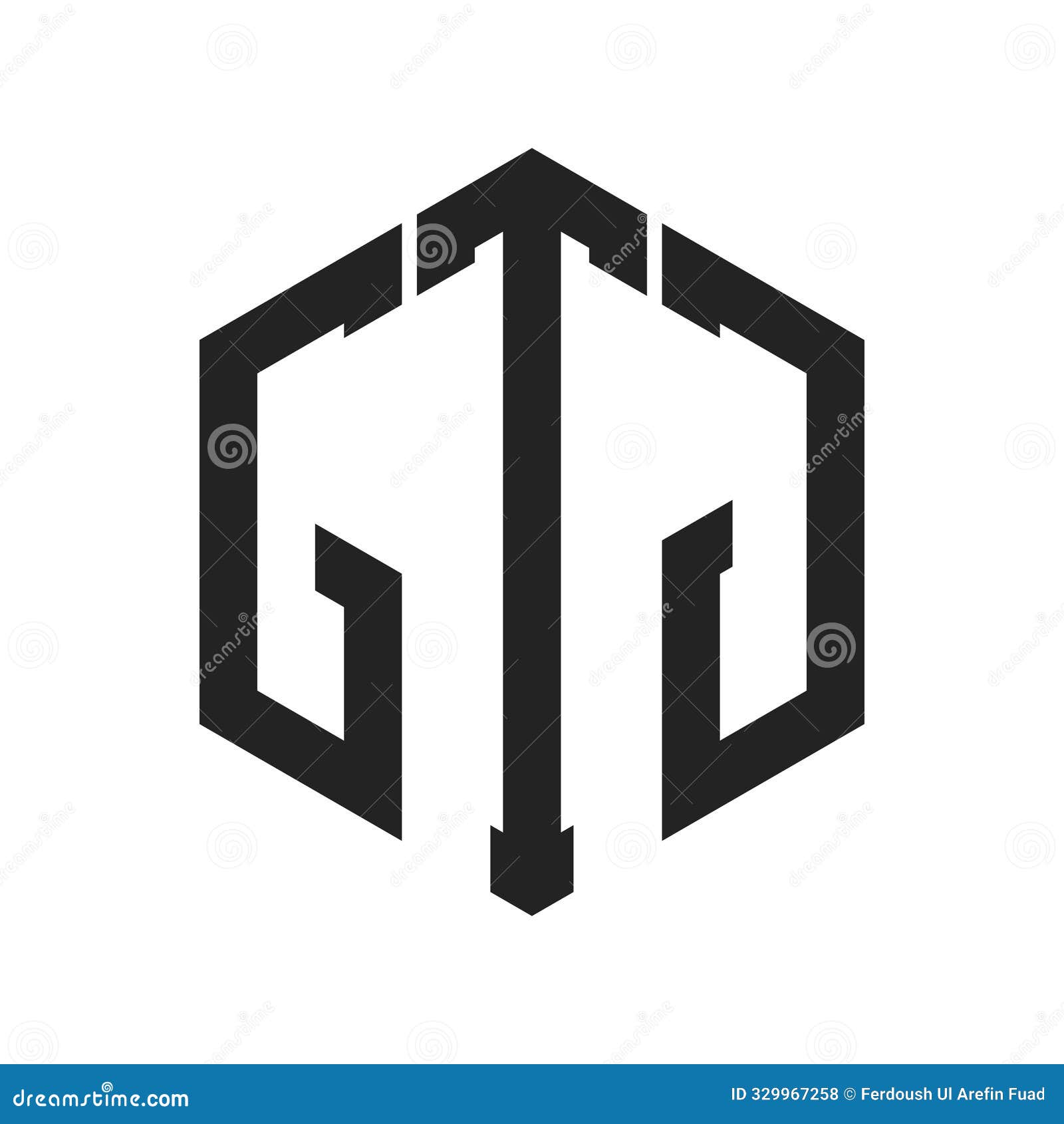 GTJ Logo Design. Initial Letter GTJ Monogram Logo Using Hexagon Shape ...