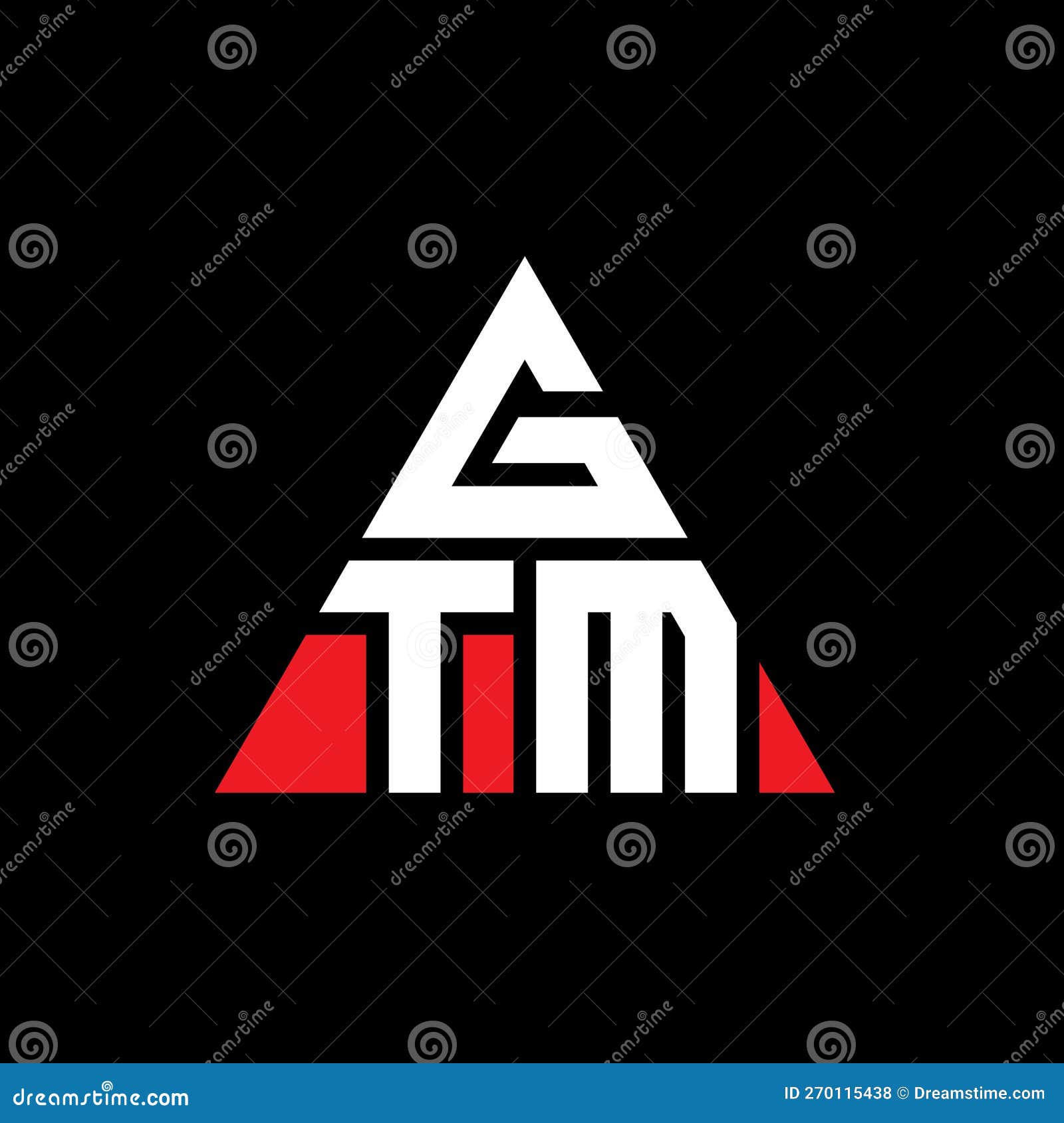 GTM Triangle Letter Logo Design with Triangle Shape. GTM Triangle Logo ...