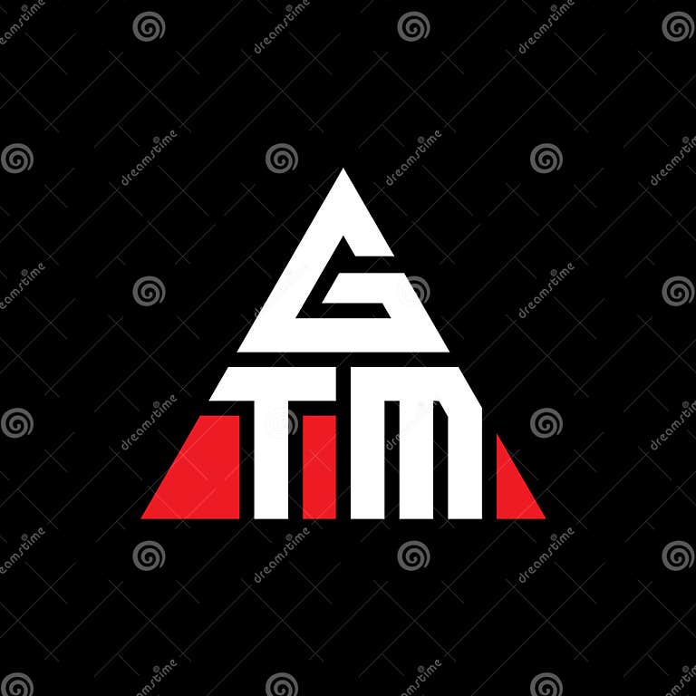 GTM Triangle Letter Logo Design with Triangle Shape. GTM Triangle Logo ...