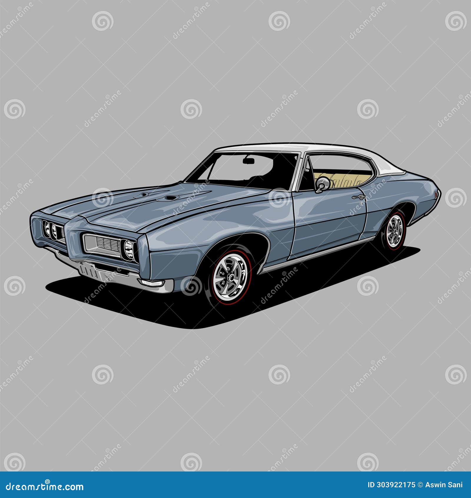 GTO 1968 stock illustration. Illustration of automobile - 303922175