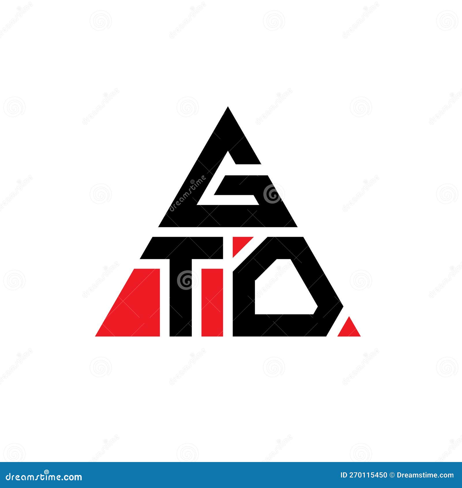 GTO Triangle Letter Logo Design With Triangle Shape. GTO Triangle Logo ...