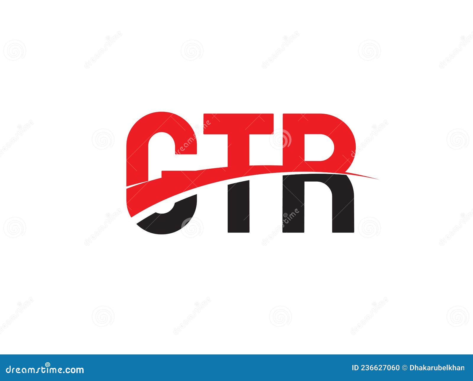 GTR Letter Initial Logo Design Vector Illustration Stock Vector ...
