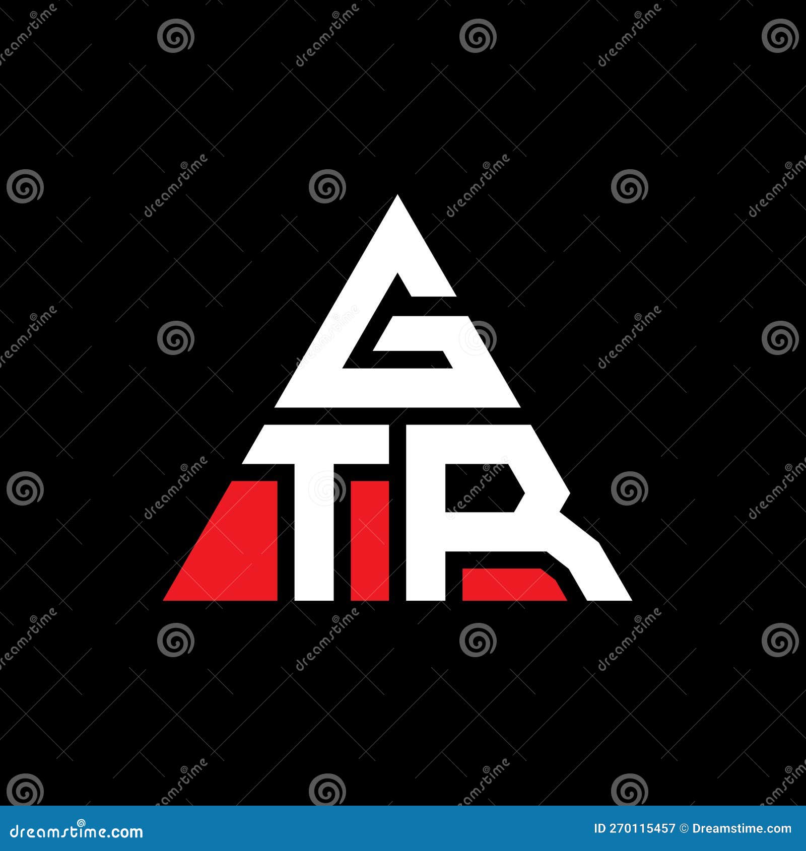 GTR Triangle Letter Logo Design with Triangle Shape. GTR Triangle Logo ...