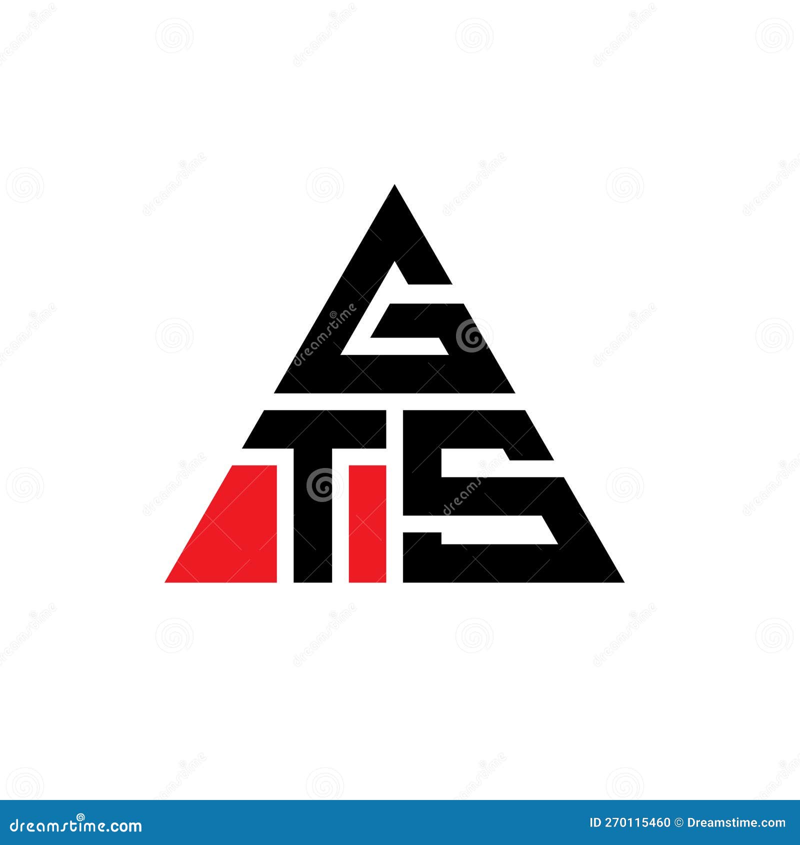 GTS Triangle Letter Logo Design With Triangle Shape. GTS Triangle Logo ...