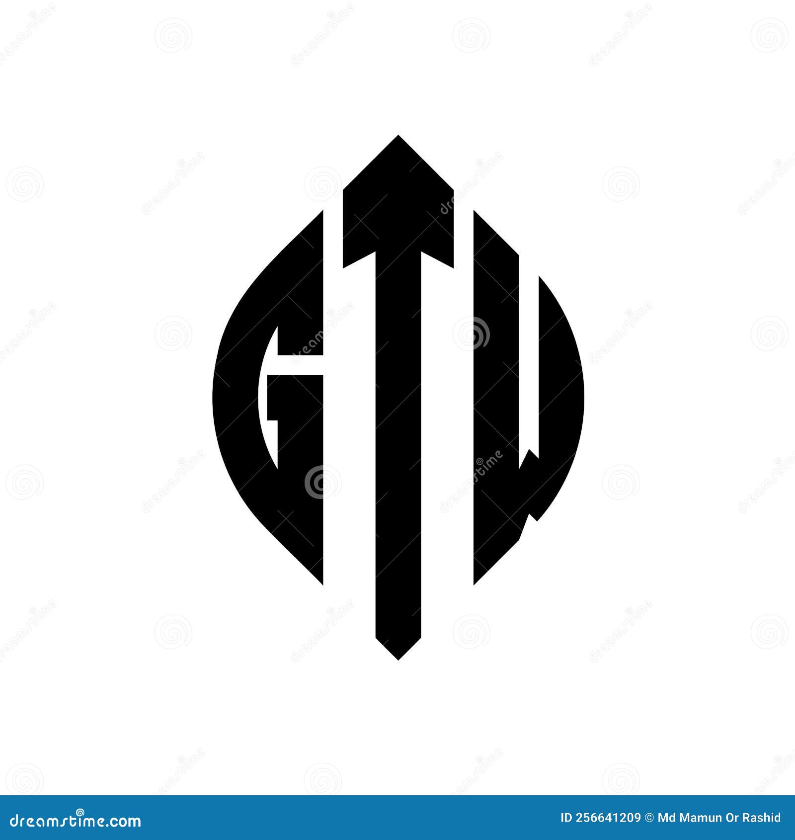 GTW Circle Letter Logo Design with Circle and Ellipse Shape. GTW ...