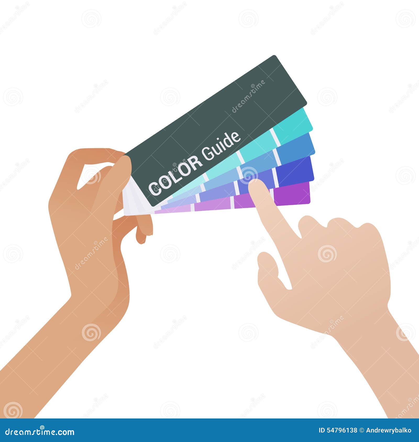 Guía del color ilustración del vector. Ilustración de papel - 54796138