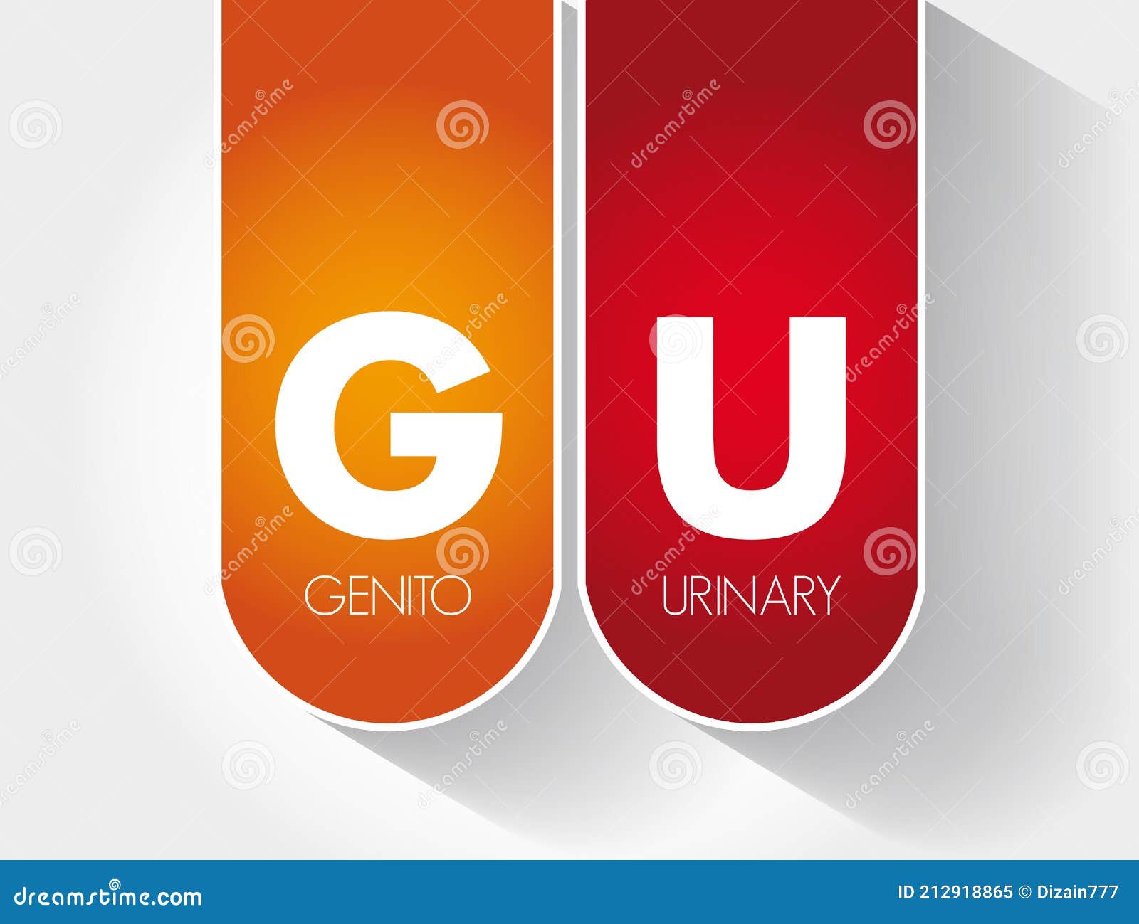 GU - Genitourinary Acronym, Concept Background Stock Illustration ...