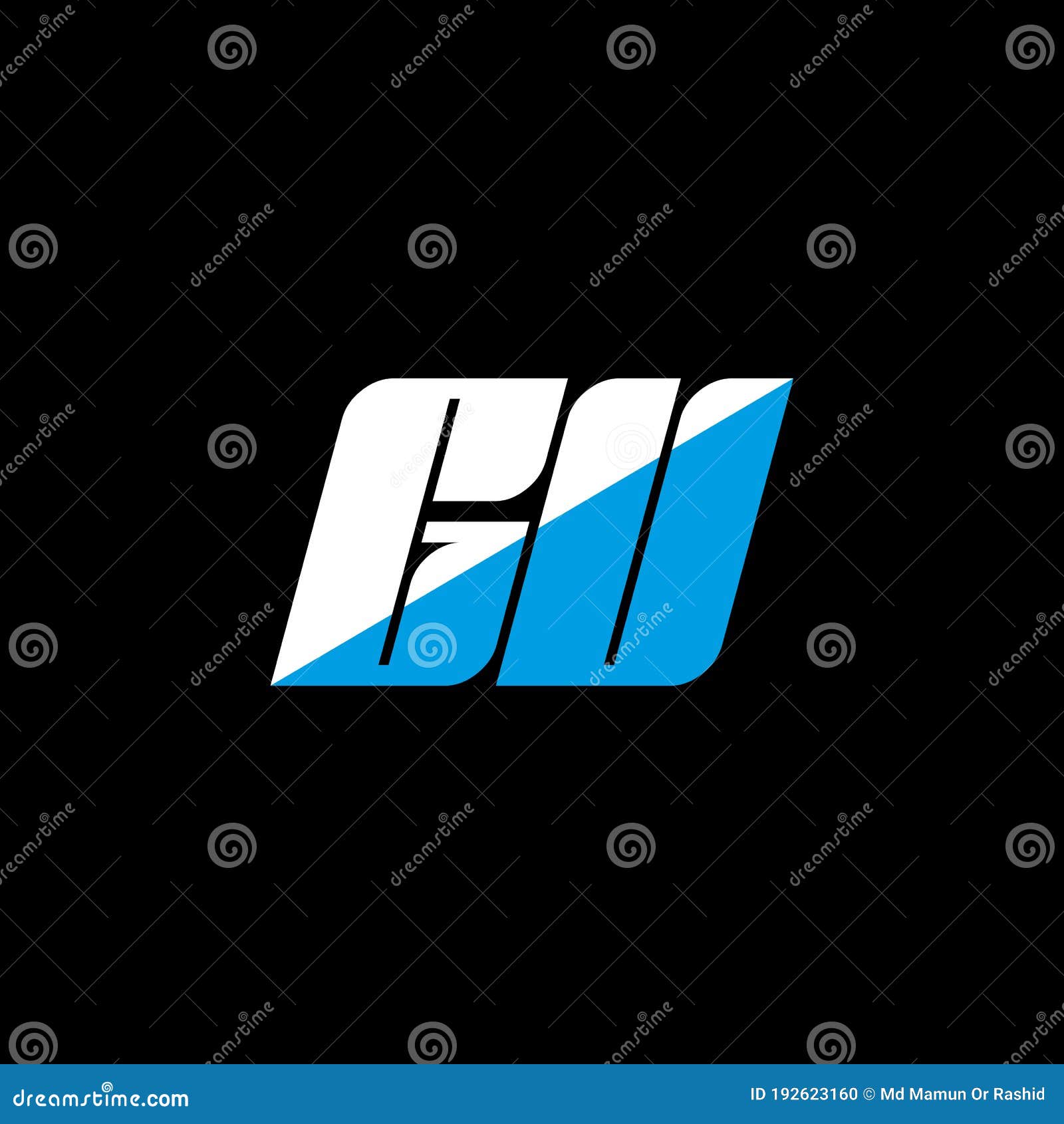 GU Letter Logo Design On Black Background. GU Creative Initials Letter ...