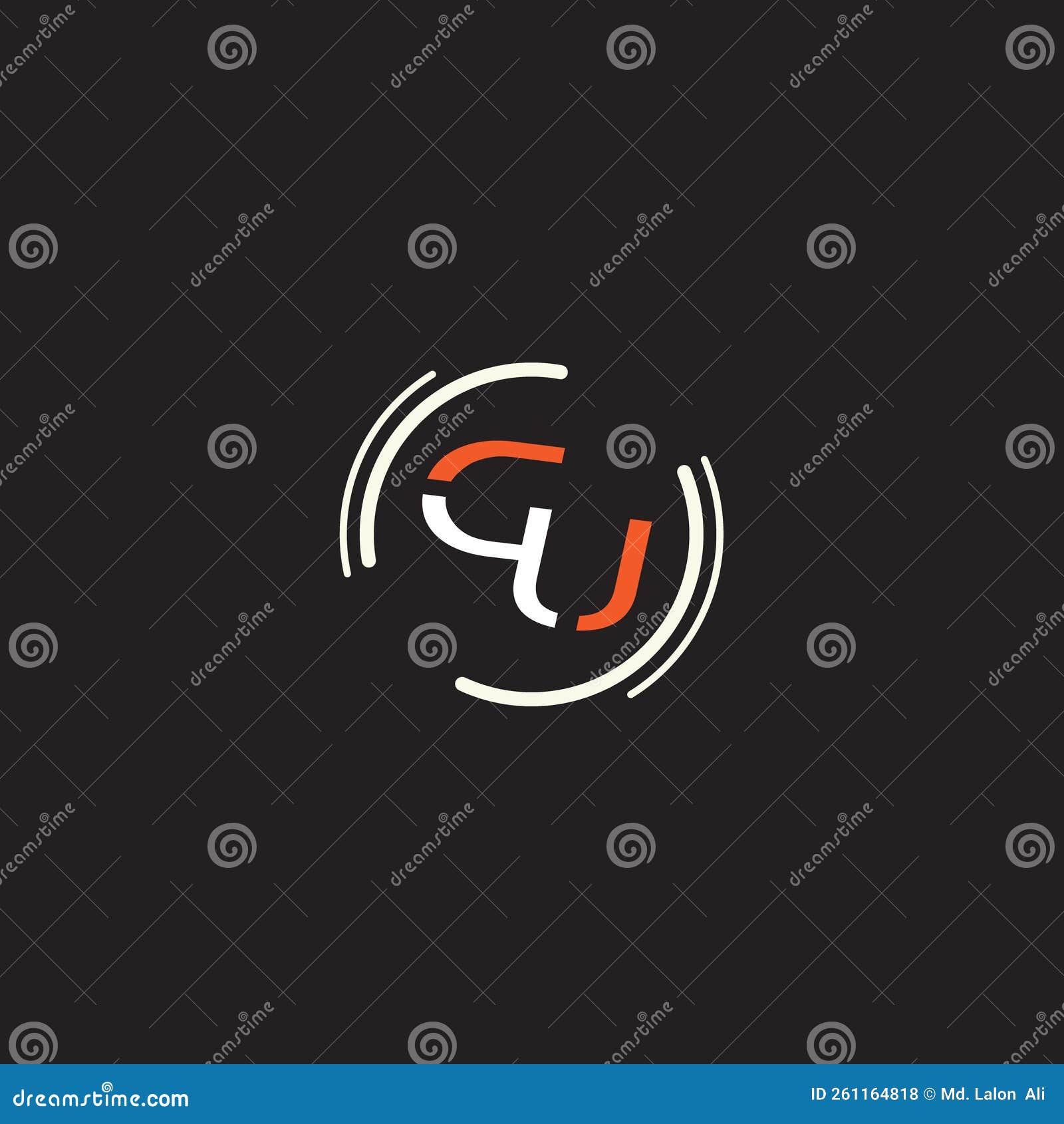 GU Text Logo Design stock vector. Illustration of line - 261164818