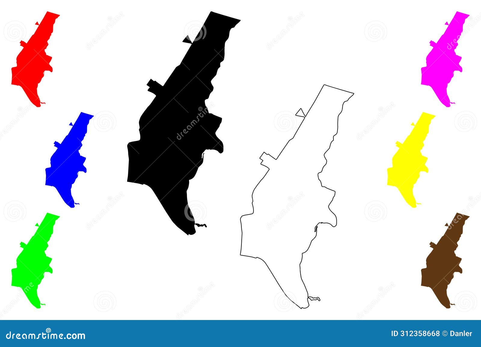 Guadalajara De Buga City (Republic of Colombia) Map Vector Illustration ...