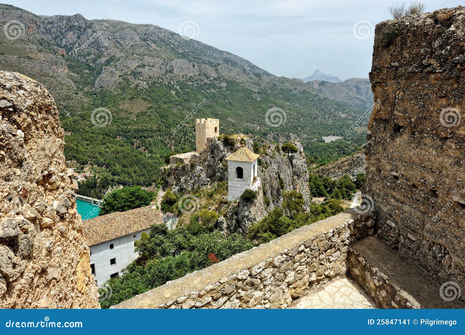 Guadalest In Spain. Top View Of The Castle Royalty-Free Stock ...