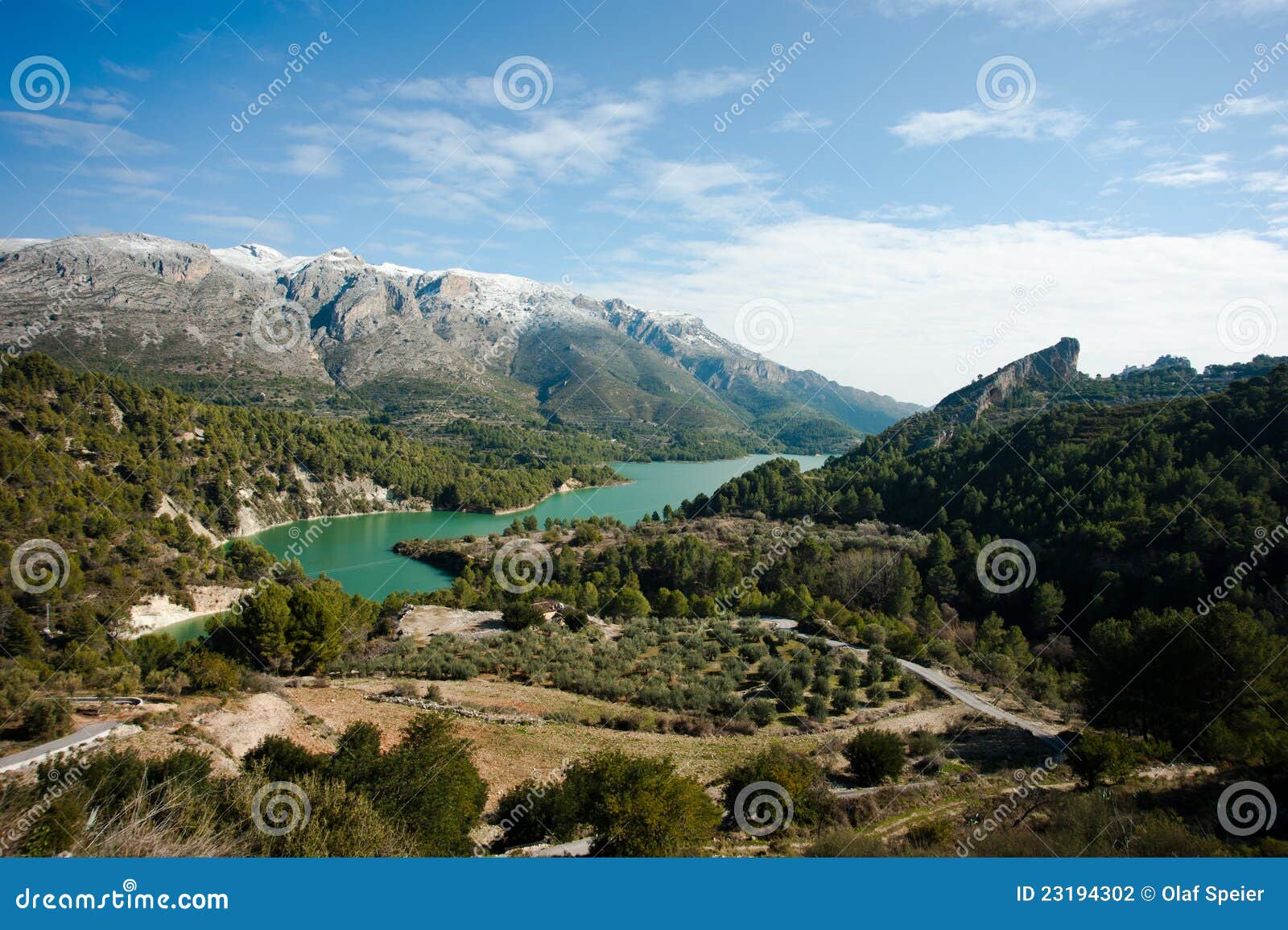 Guadalest Valley Winter Scene Stock Photo - Image of snowfall ...