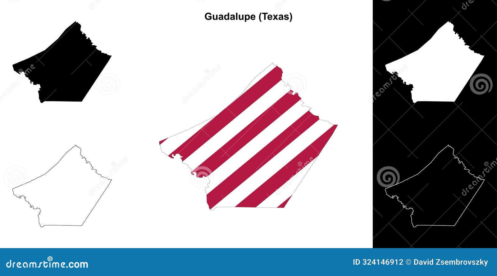 Guadalupe outline map stock illustration. Illustration of cartography ...
