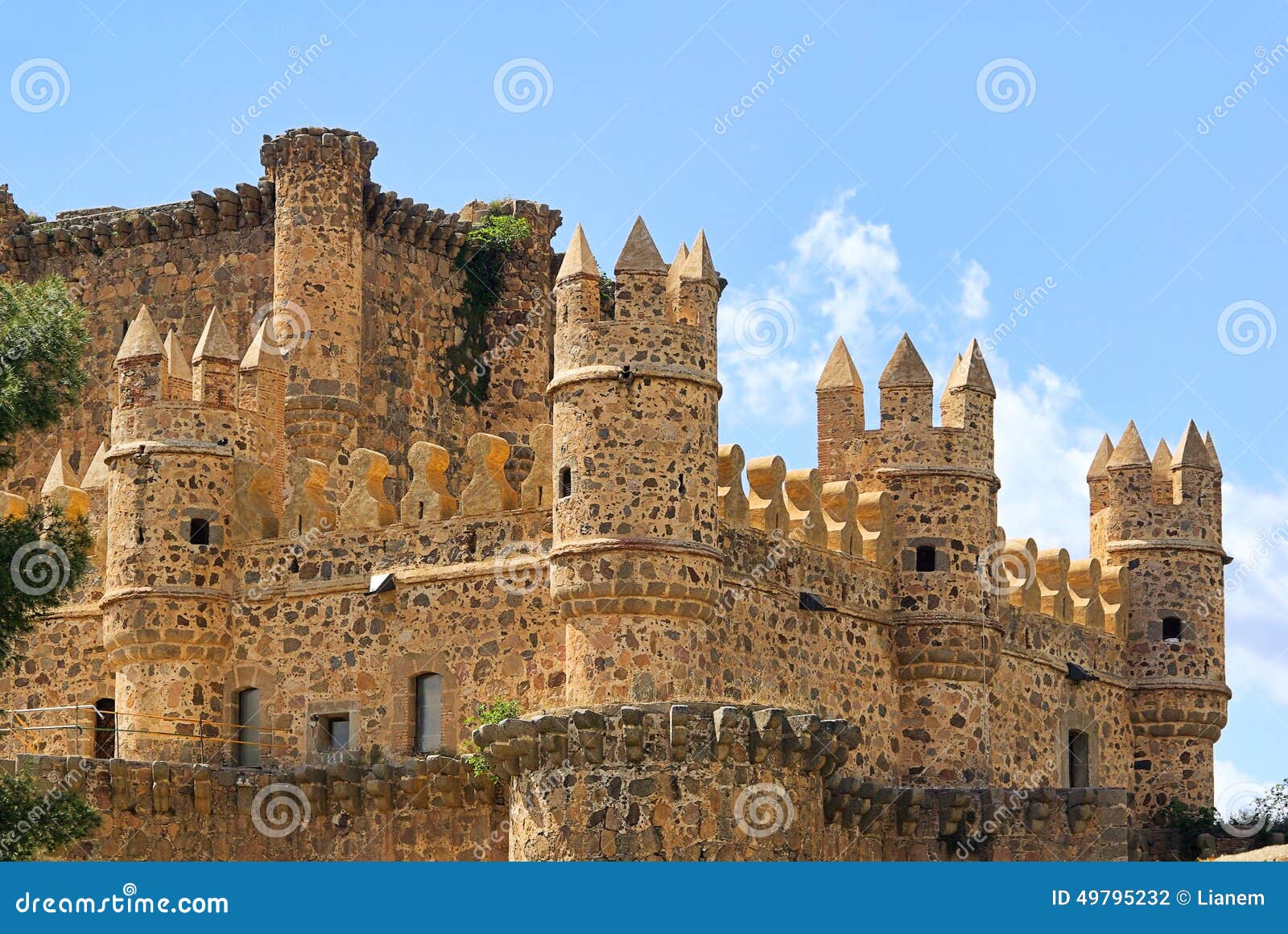 Guadamur stock photo. Image of merlon, castle, wall, toledo - 49795232