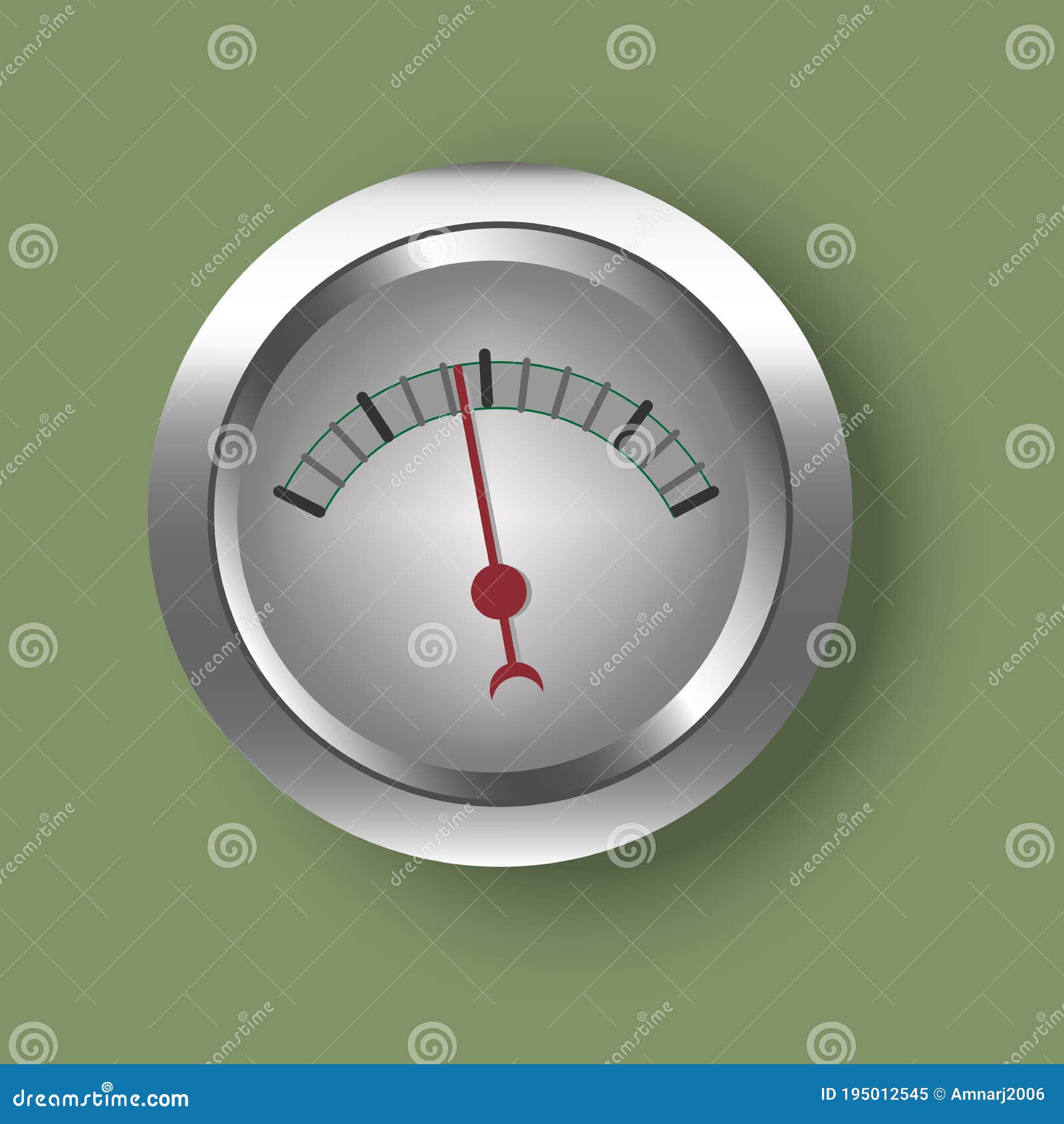 Vintage Meters Scale with Red Arrow and Scale. Stock Vector ...